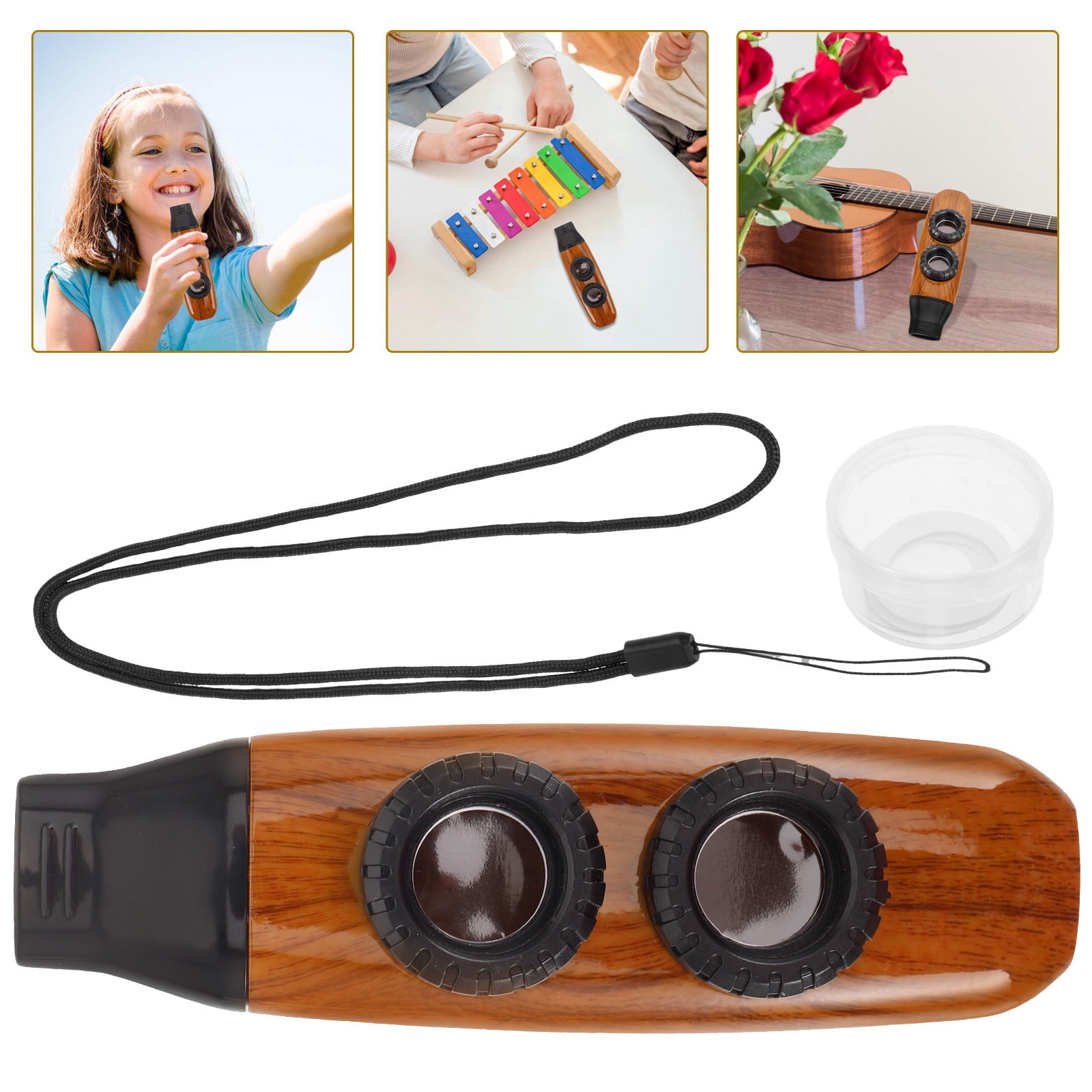 GAXIRE Kazoo Set for Kids, Brown ABS Plastic Musical Instrument ...