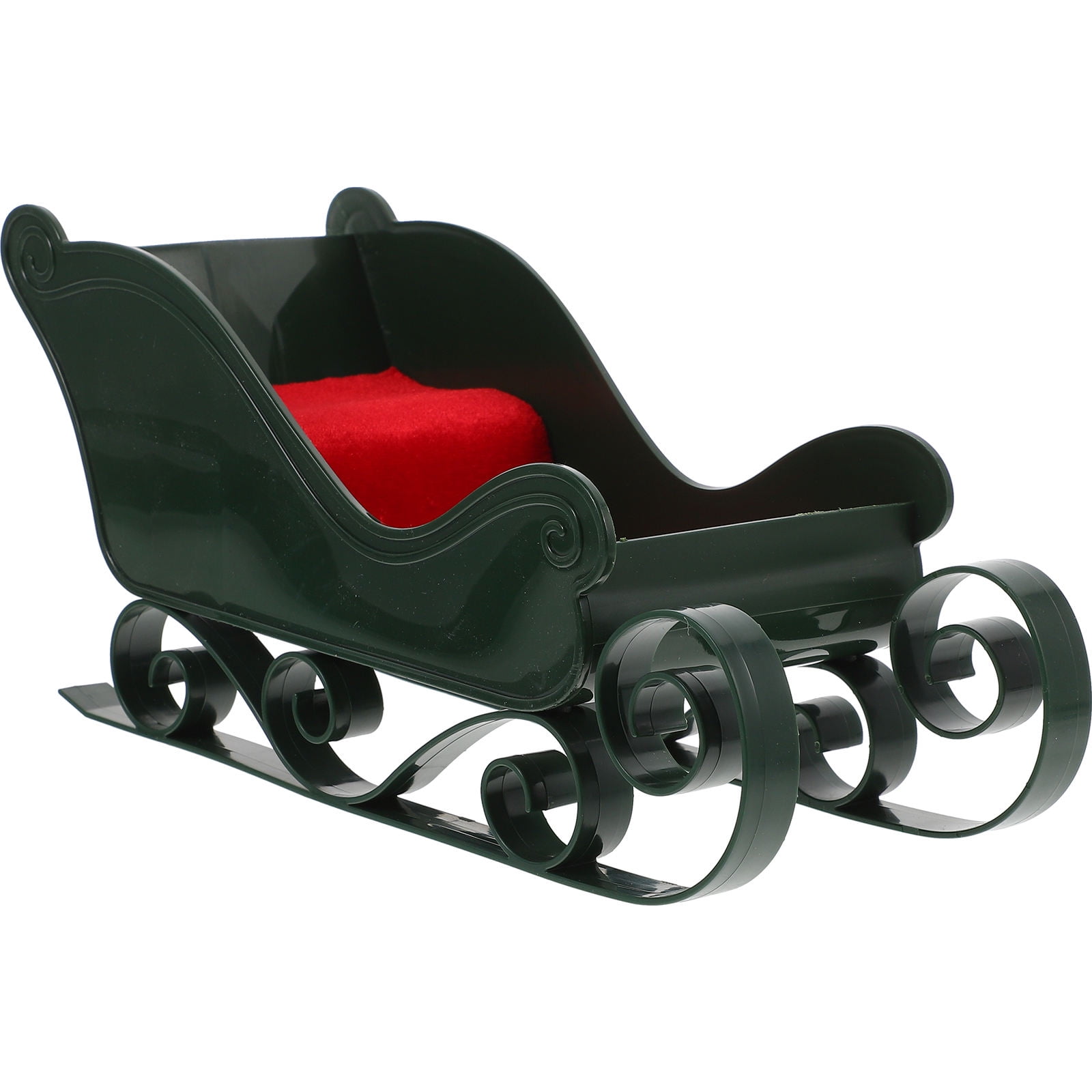 GAXIRE Mini Sled Adornment Sleigh Ornament Red Plastic 1 Set 11.2x5x3 ...