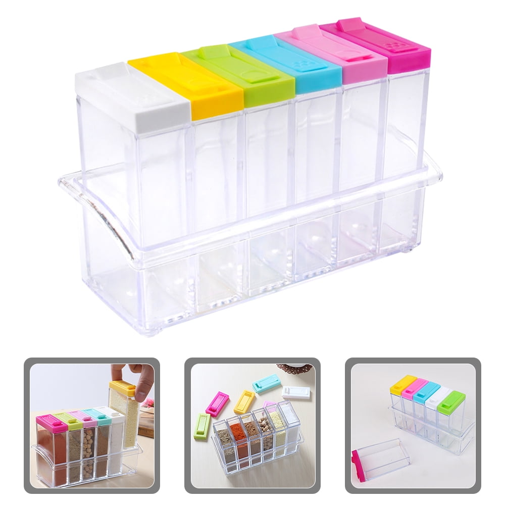 GAXIRE 1 Set Portable Spice Containers Transparent Plastic For Home And ...
