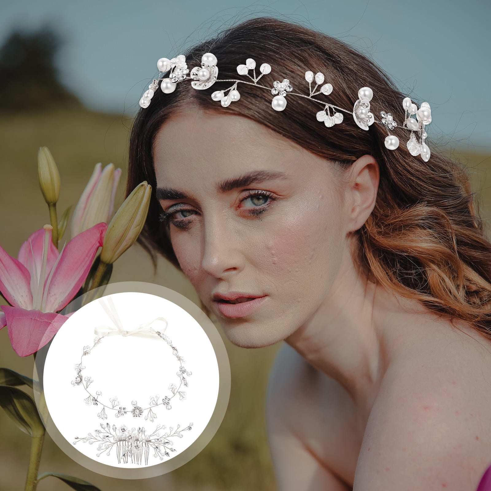 GAXIRE 1 Set Wedding Bride Hair Decor Floral Design Headpiece for Women ...
