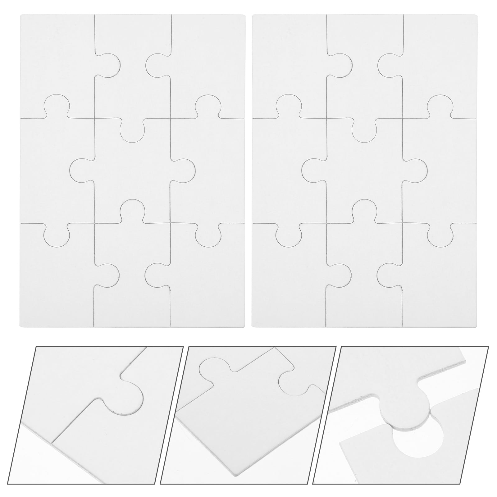 GAXIRE 10 Sheets Diy Blank Puzzles For Creative Play Hand-Eye ...