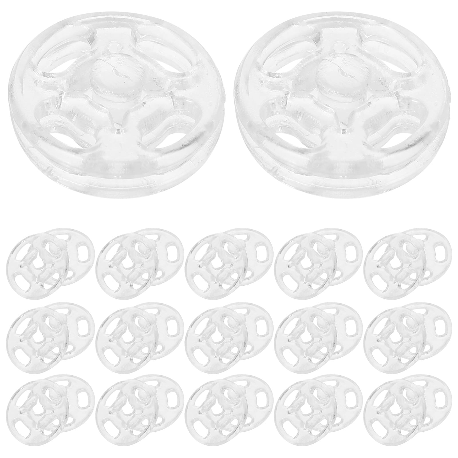 GAXIRE 100Pcs Clear Resin Snap Fasteners for Clothing Accessories ...