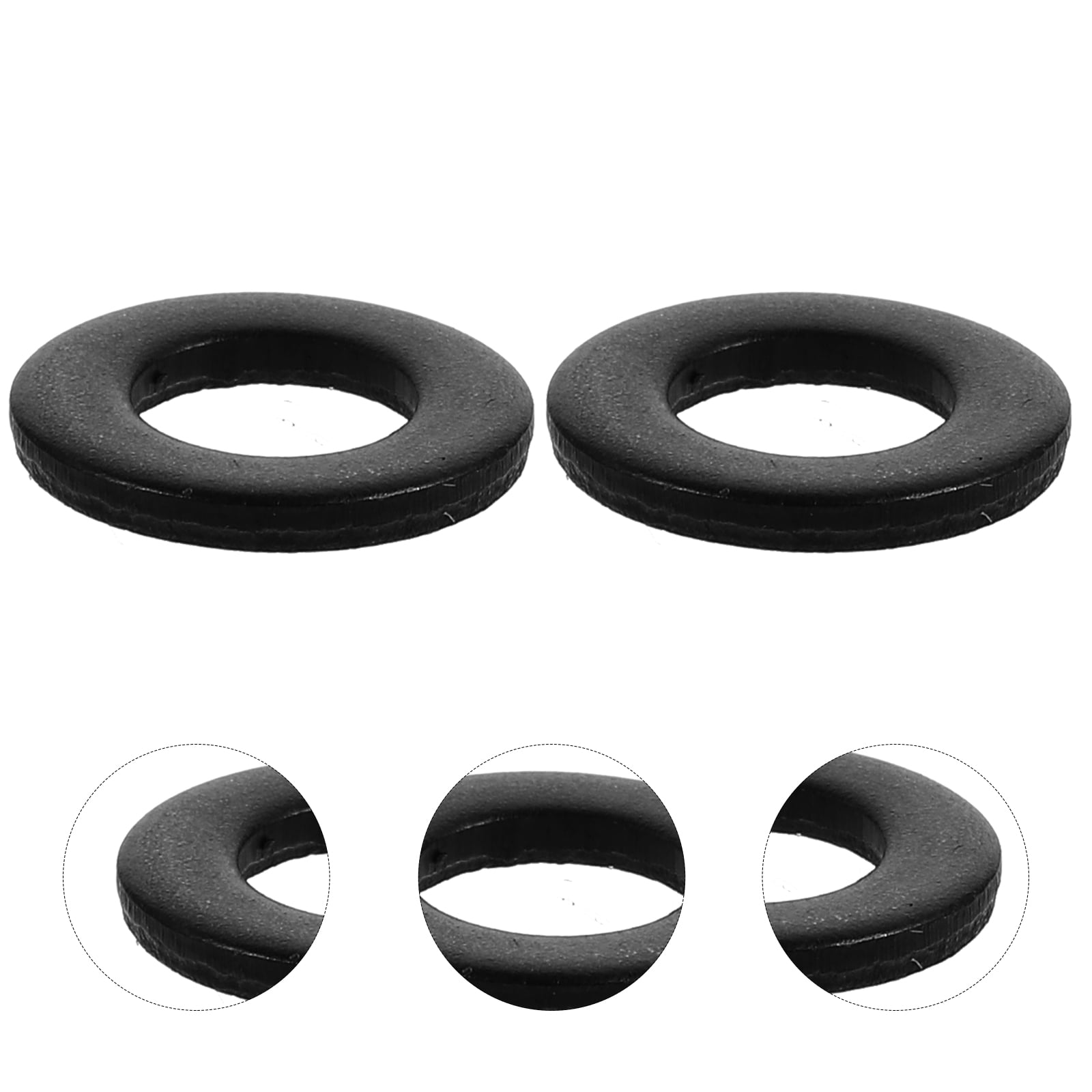 GAXIRE 100pcs Black Flat Washers for Screws, Oxide Surface Treatment ...