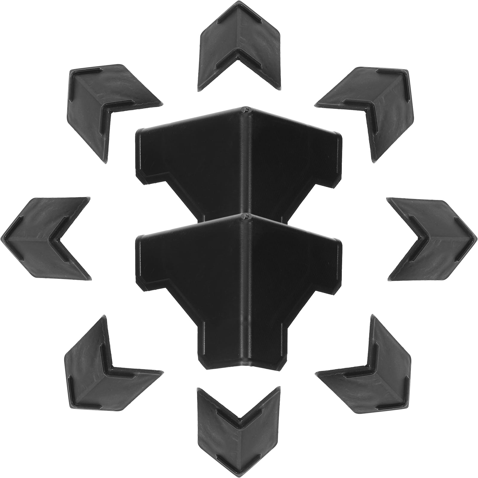 GAXIRE 100pcs Black Corner Edge Protectors PP Furniture Bumpers ...