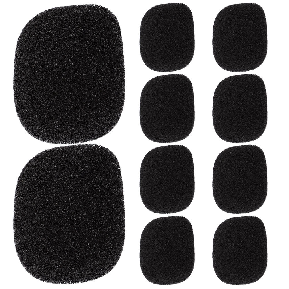 GAXIRE 10pcs Black Microphone Wind Covers Sponge Sound Insulation for ...