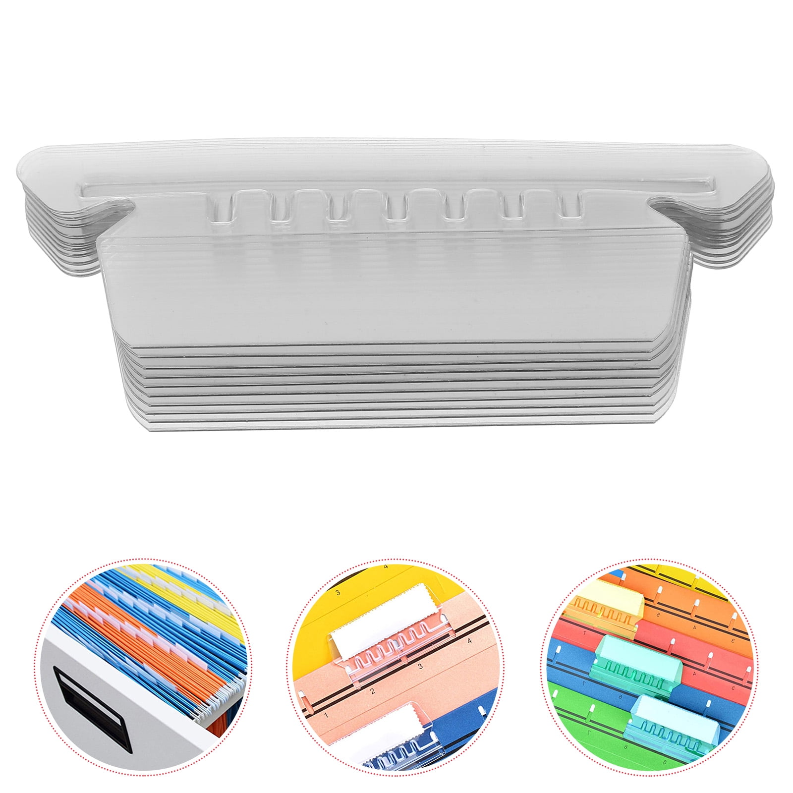 GAXIRE Plastic Document Tab Labels PVC File Folder Organizer Tags for ...
