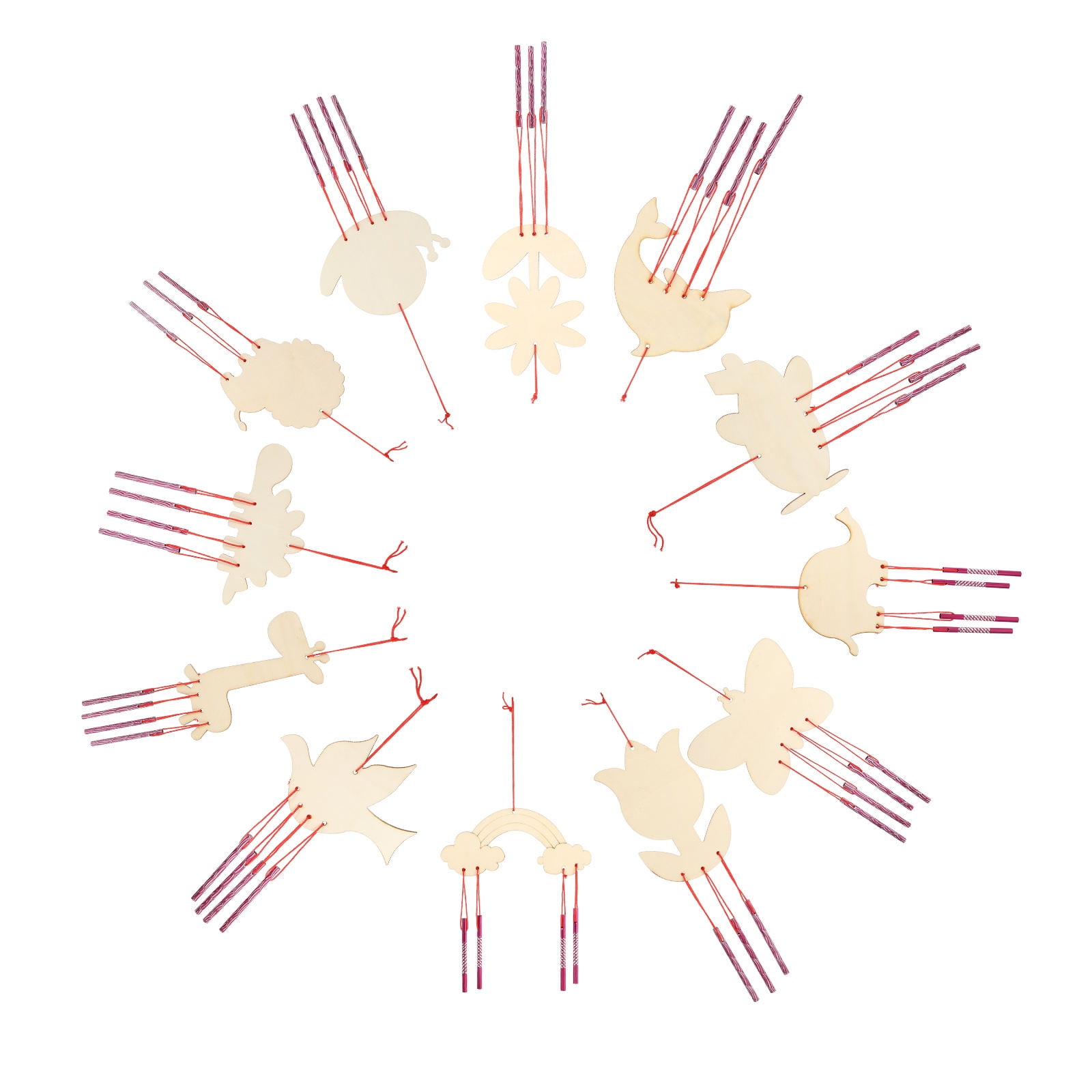 GAXIRE 12Pcs Wind Chime Kits with Bell Shape for Kids and Home ...