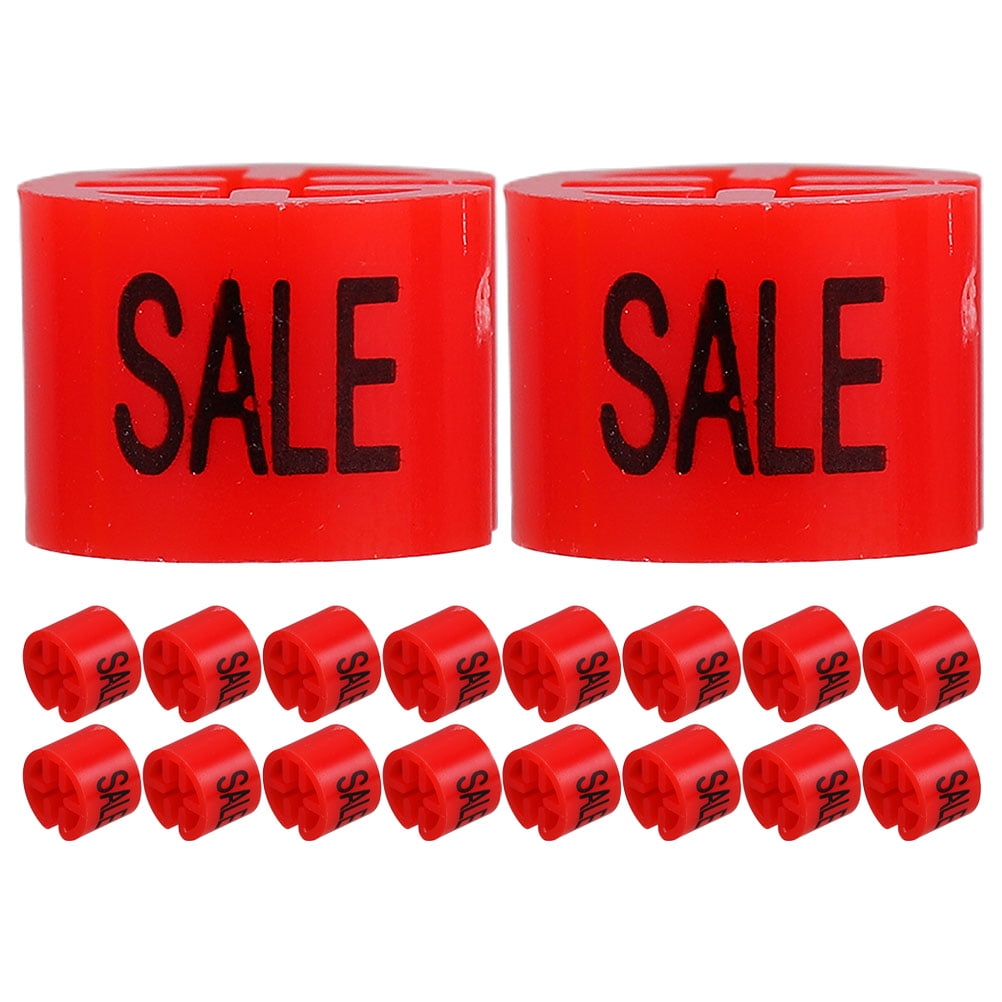 GAXIRE 150Pcs Universal Red Plastic Hanger Labels for Retail Clothing ...