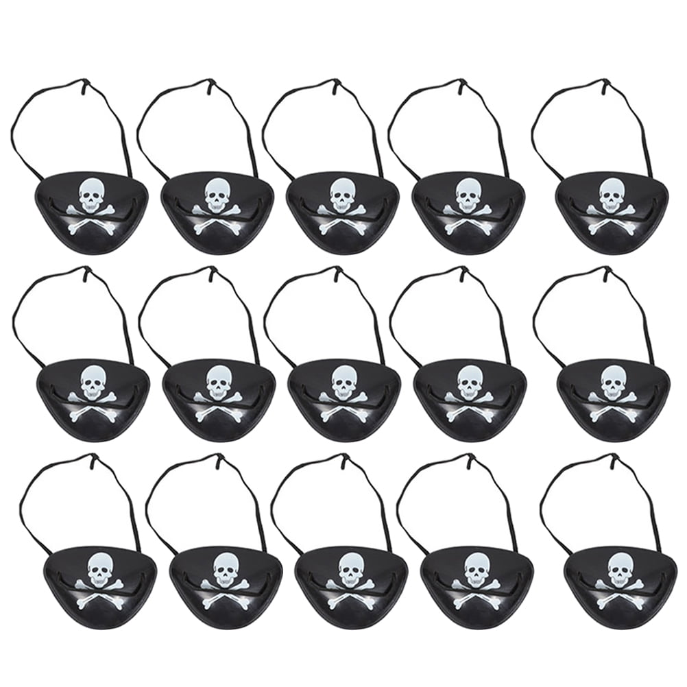 GAXIRE 15Pcs Eye Covers for Themed Party Pirate Skull Pattern for ...