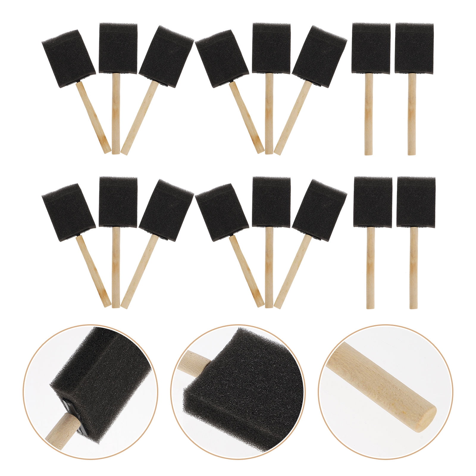 GAXIRE Graffiti Sponge Brush Paint Sponge Brush Wood 16 Pcs - Walmart.com
