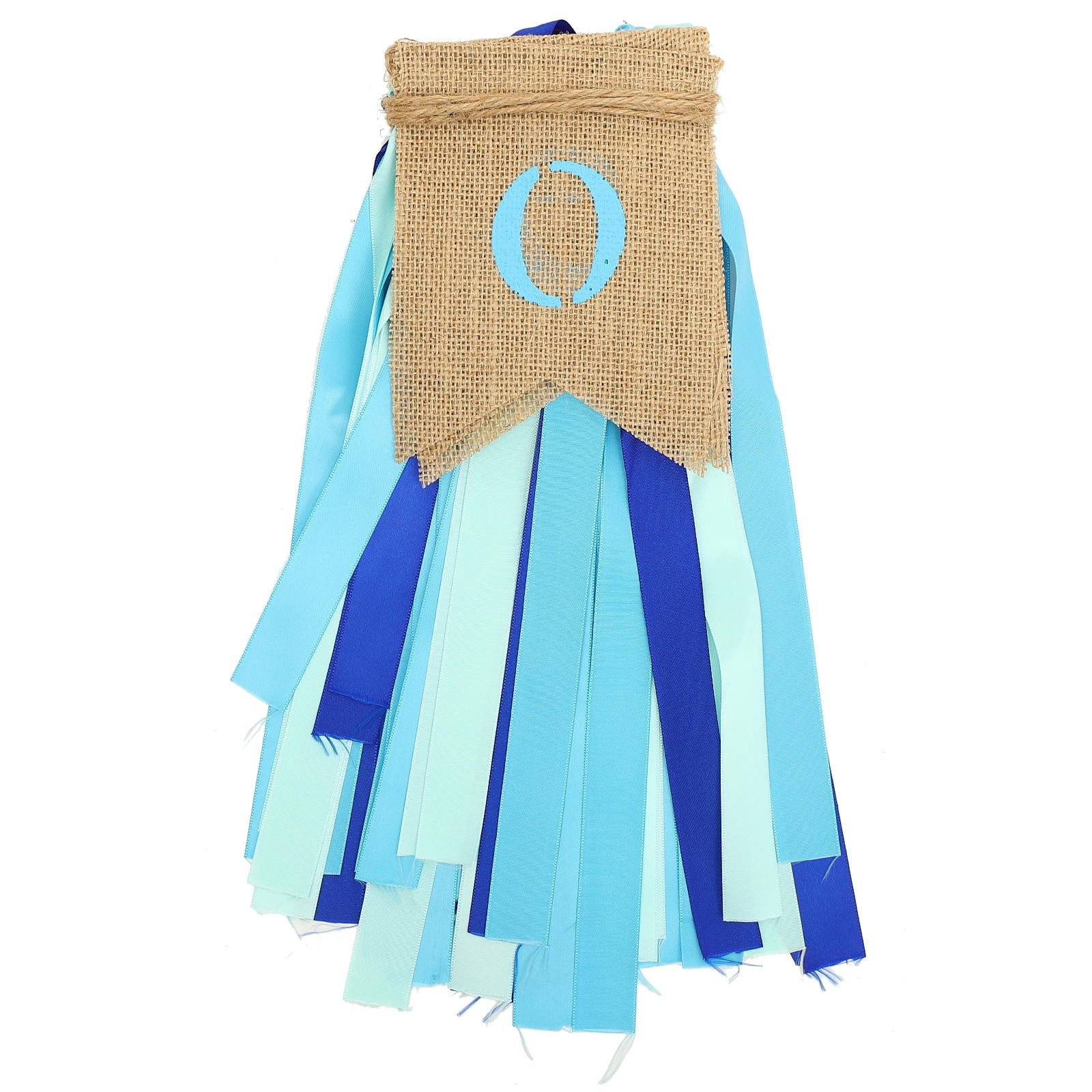 GAXIRE 1Pack Birthday Banner Swallowtail Shape Blue Pink Linen Ribbon ...