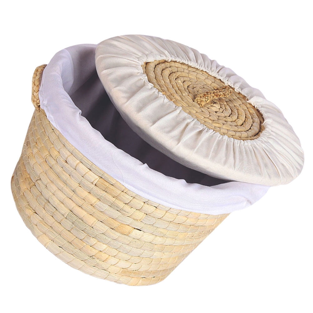 GAXIRE 1Pc Domestic Beige Woven Basket Practical Kitchen Storage and ...
