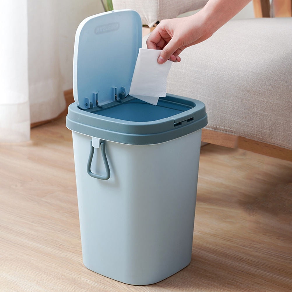 GAXIRE 1Pack Mini Trashcan 8L Capacity Rectangular Sky-Blue For ...