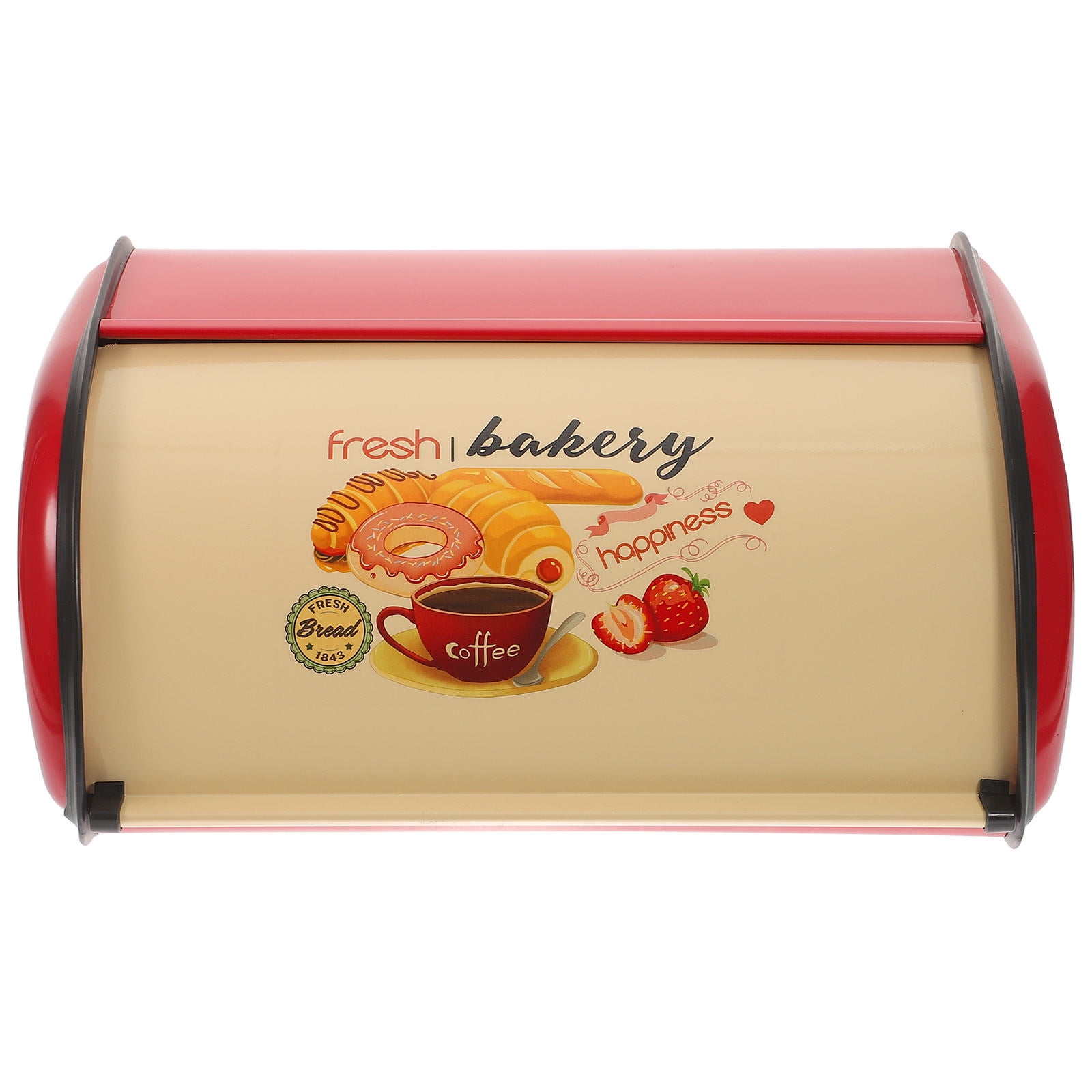 GAXIRE 1Pack Red Metal Bread Bin for Home Use and Business Owners ...