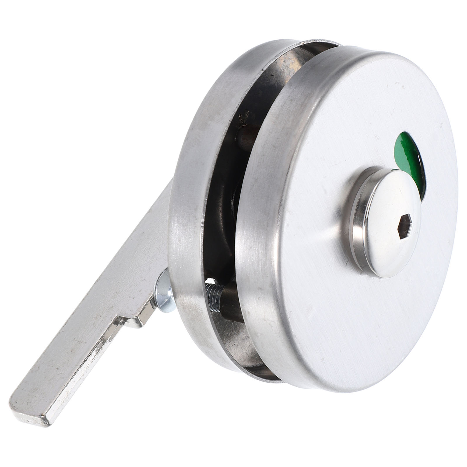 GAXIRE 1Pack Security Door Locks Silver Stainless Steel Bathroom Door Knob Public Restroom Use 3 ...