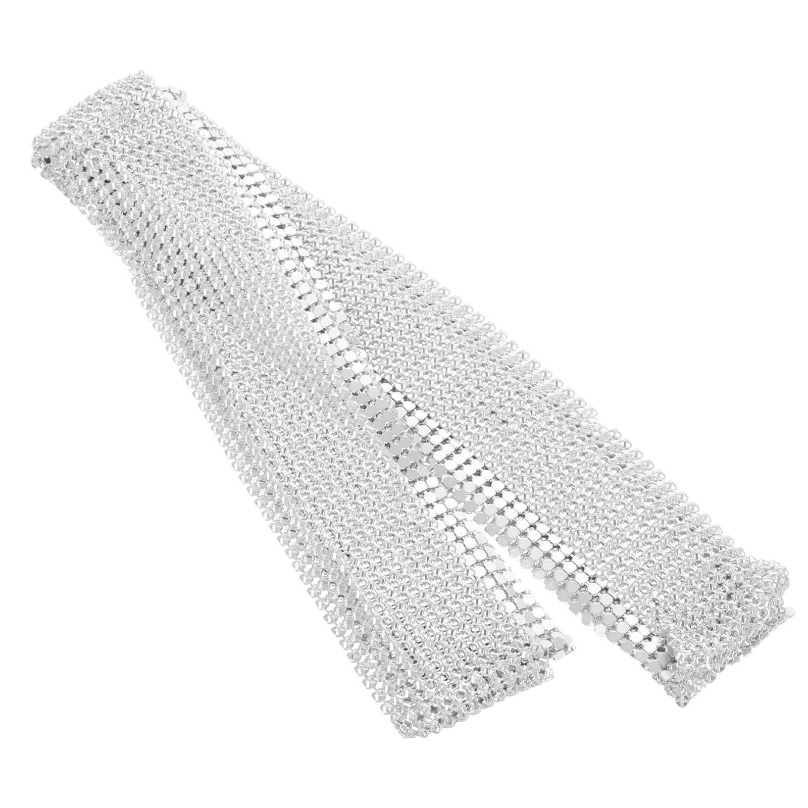 GAXIRE 1Pack Sparkly Scarves For Women Sequins Neck Tie Scarf Silver ...