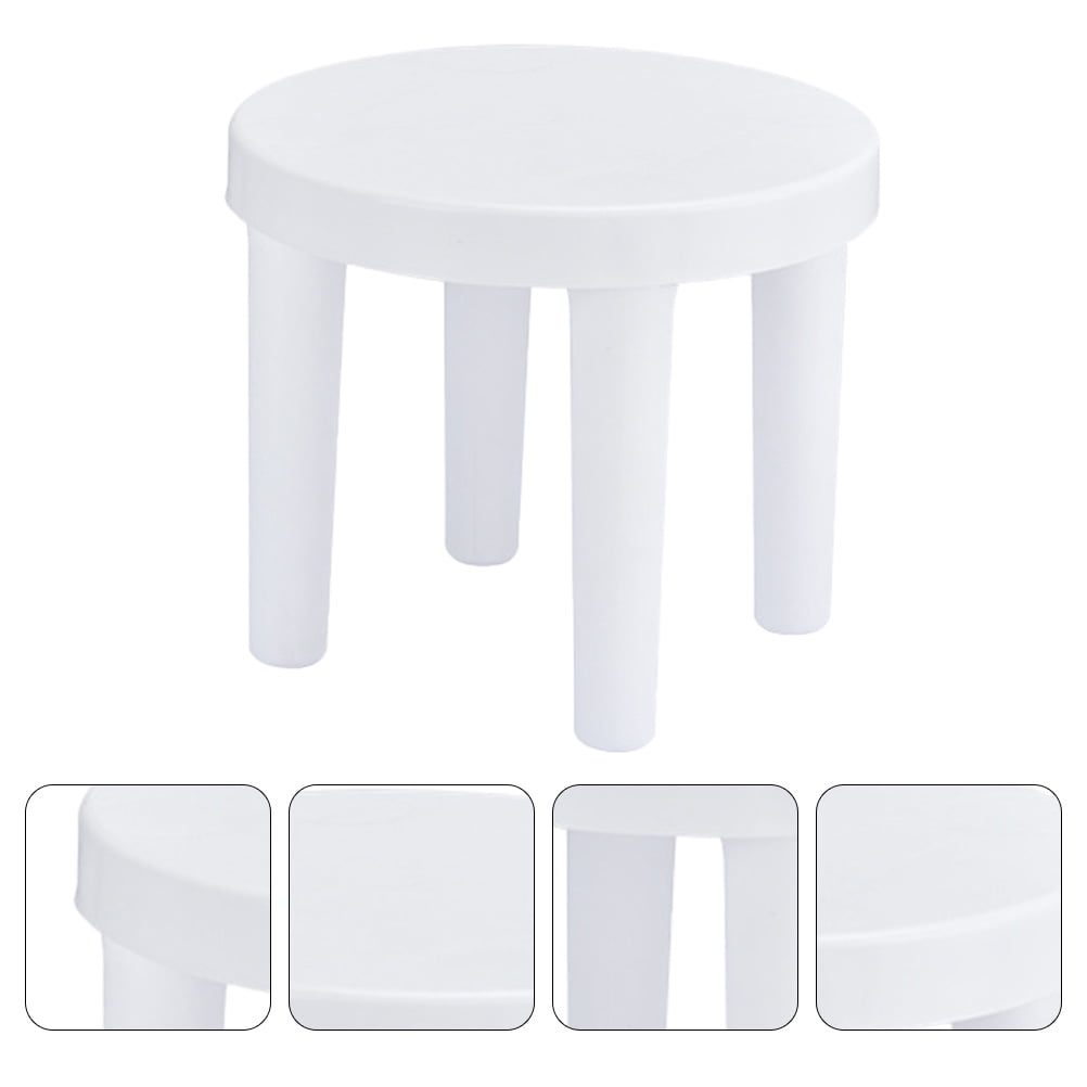 GAXIRE 1Pc Child Step Stool Plastic Round White Color for Bedroom and ...