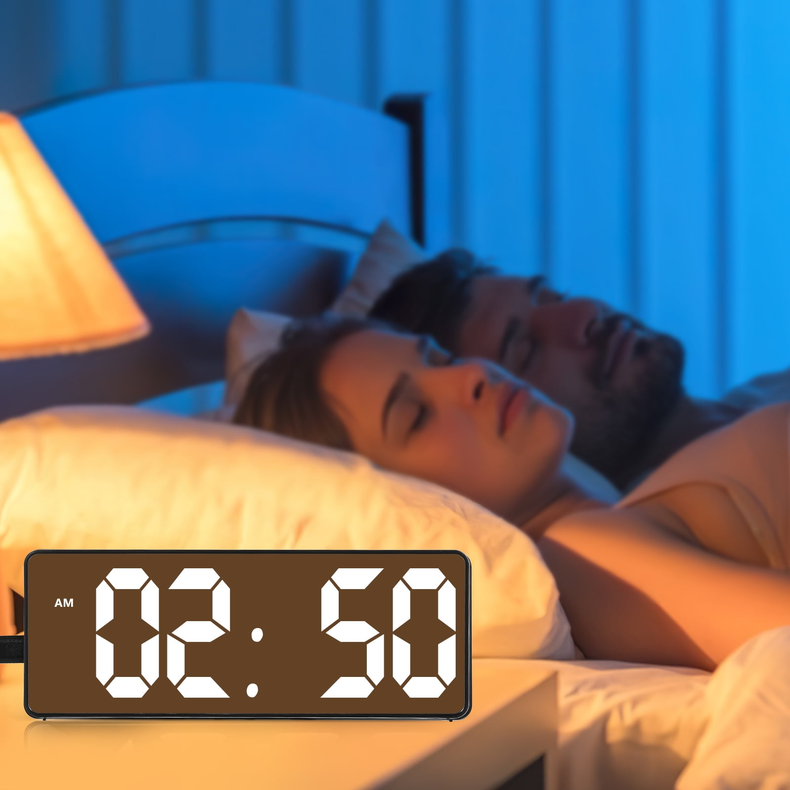 GAXIRE 1Pcs Digital Clock for Desk with Alarm and Date Display in Rectangular Shape - Walmart.com