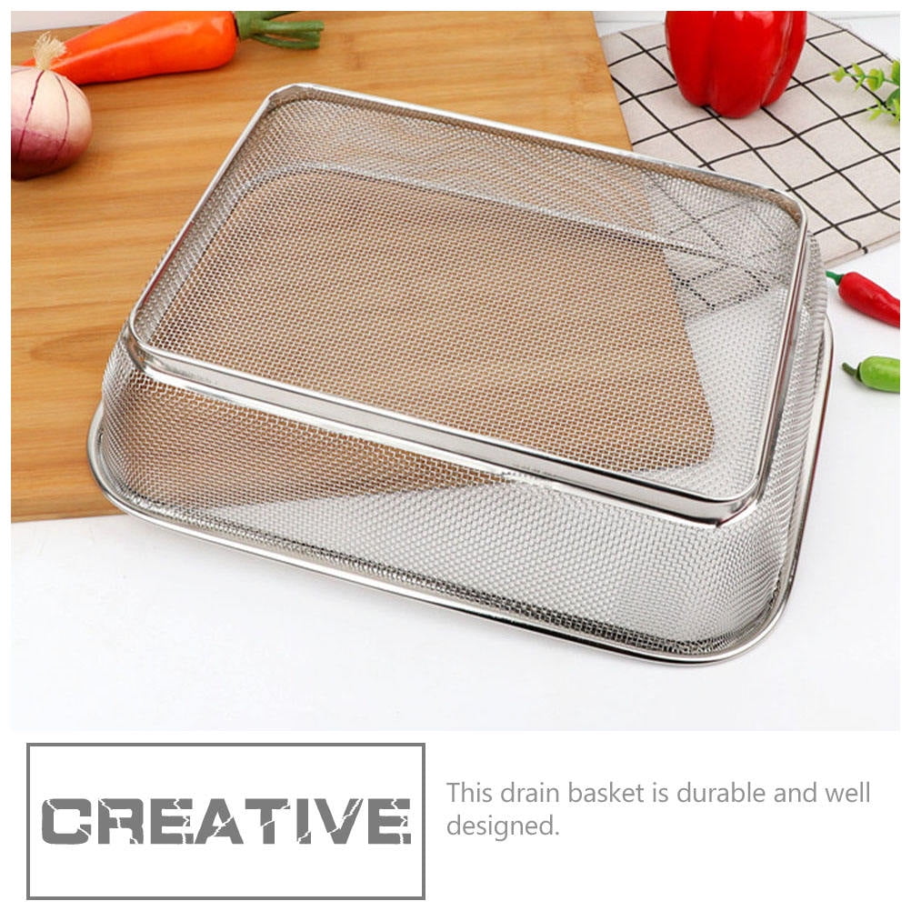 GAXIRE 1Pcs Drain Basket For Kitchen With Square Mesh Design In ...