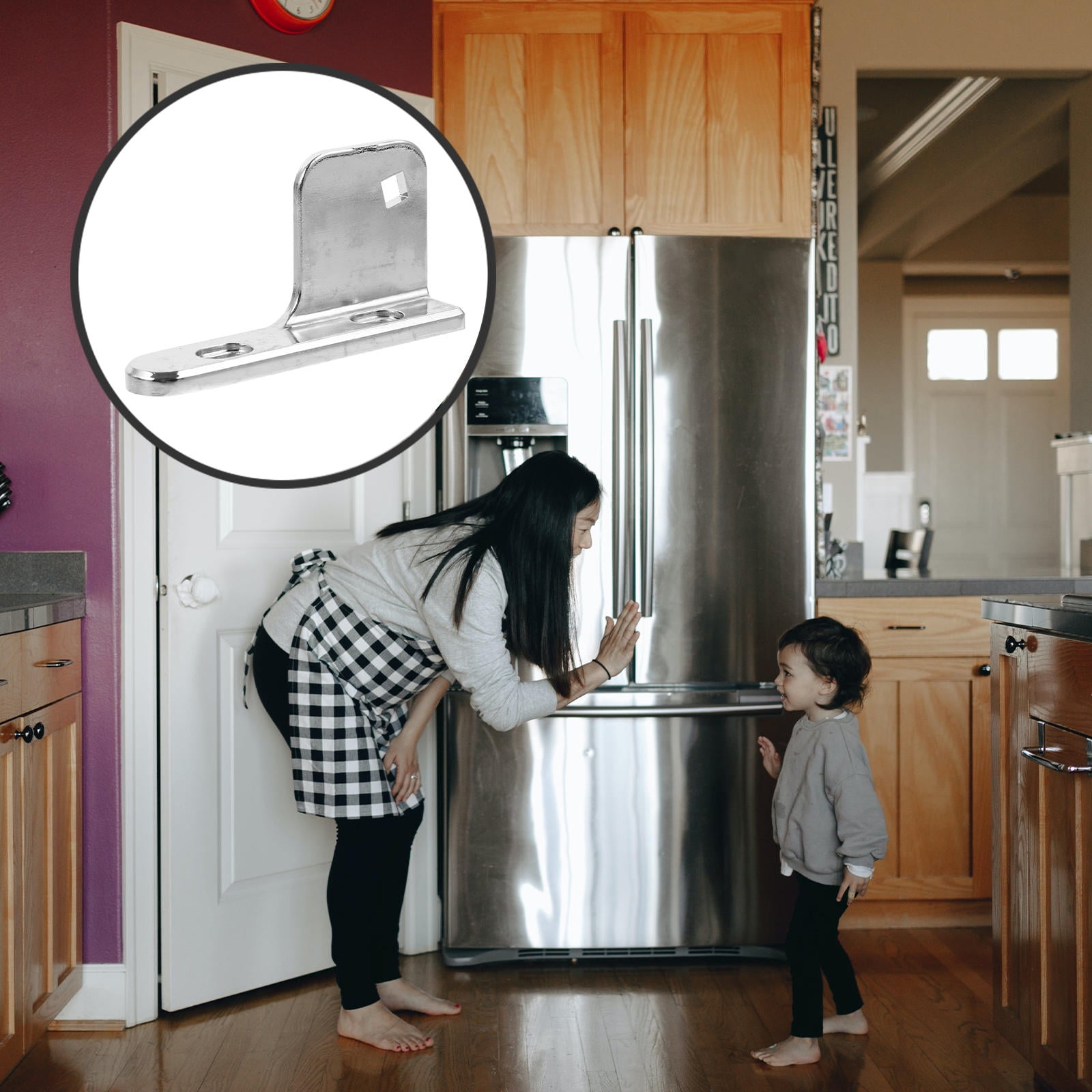 GAXIRE 1Pcs Silver Freezer Hinge for Refrigerator Doors with Durable ...