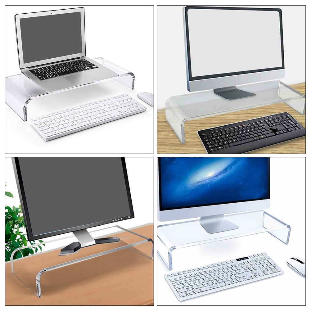 GAXIRE 1Set Acrylic Small Monitor Riser for Office Work and Neck Pain ...