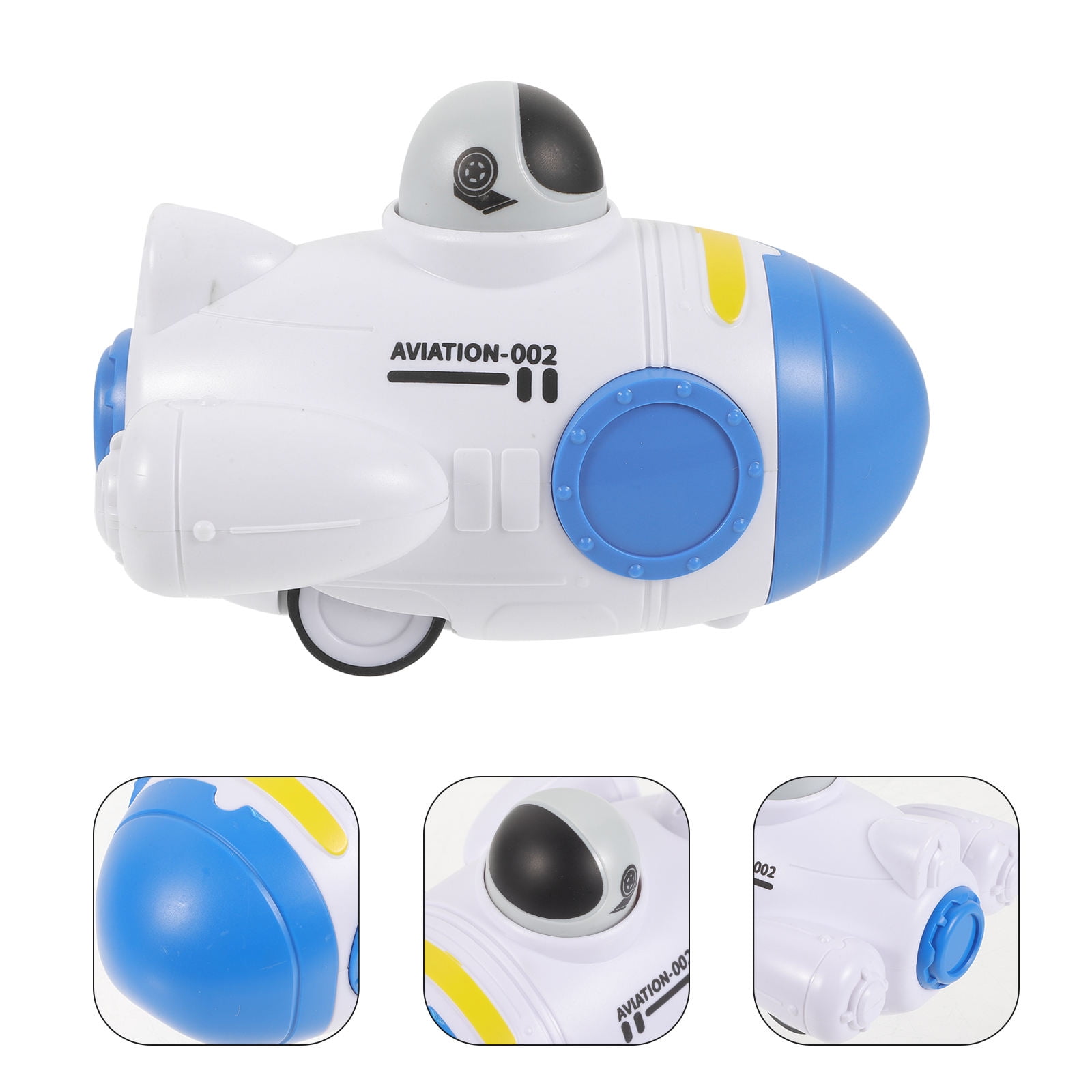 GAXIRE 1Set Astronaut Toys Rocket-shaped Car Assorted Color Inertial ...