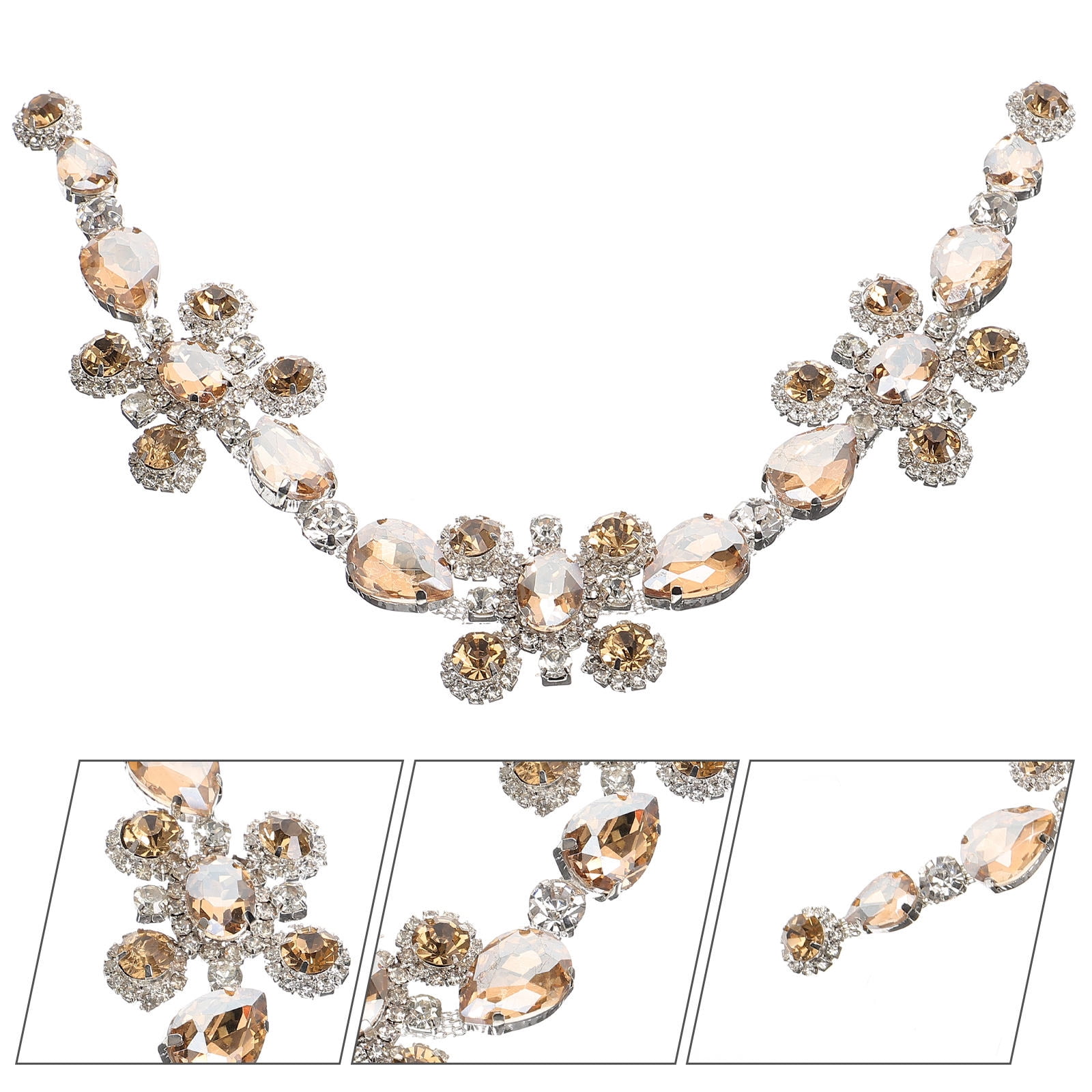 GAXIRE 1Set Diy Wedding Sash Belt Rhinestone Chain Dress Decorative ...