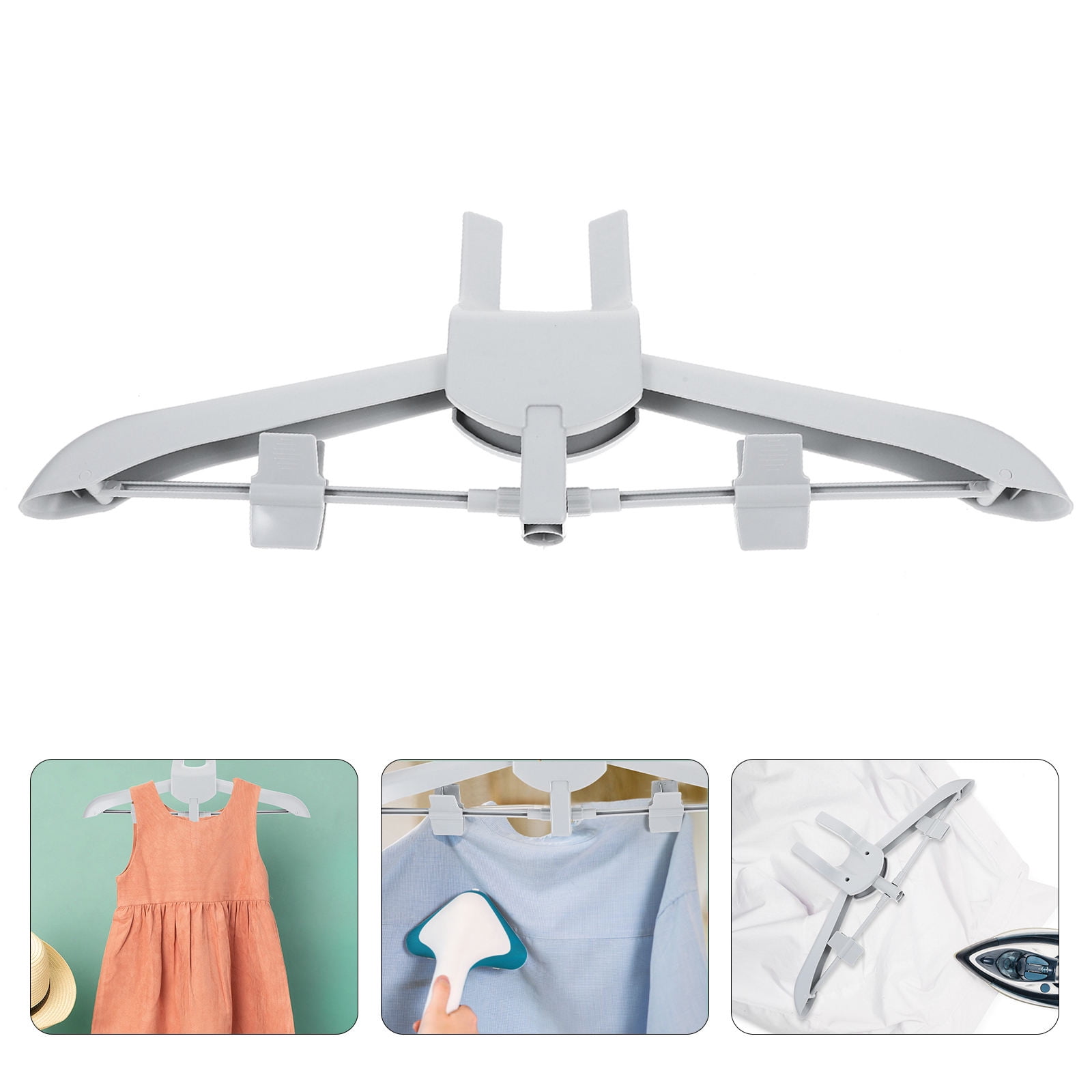 GAXIRE 1Set Garment Foldable Hanger Plastic Clothes Steamer Rack For ...