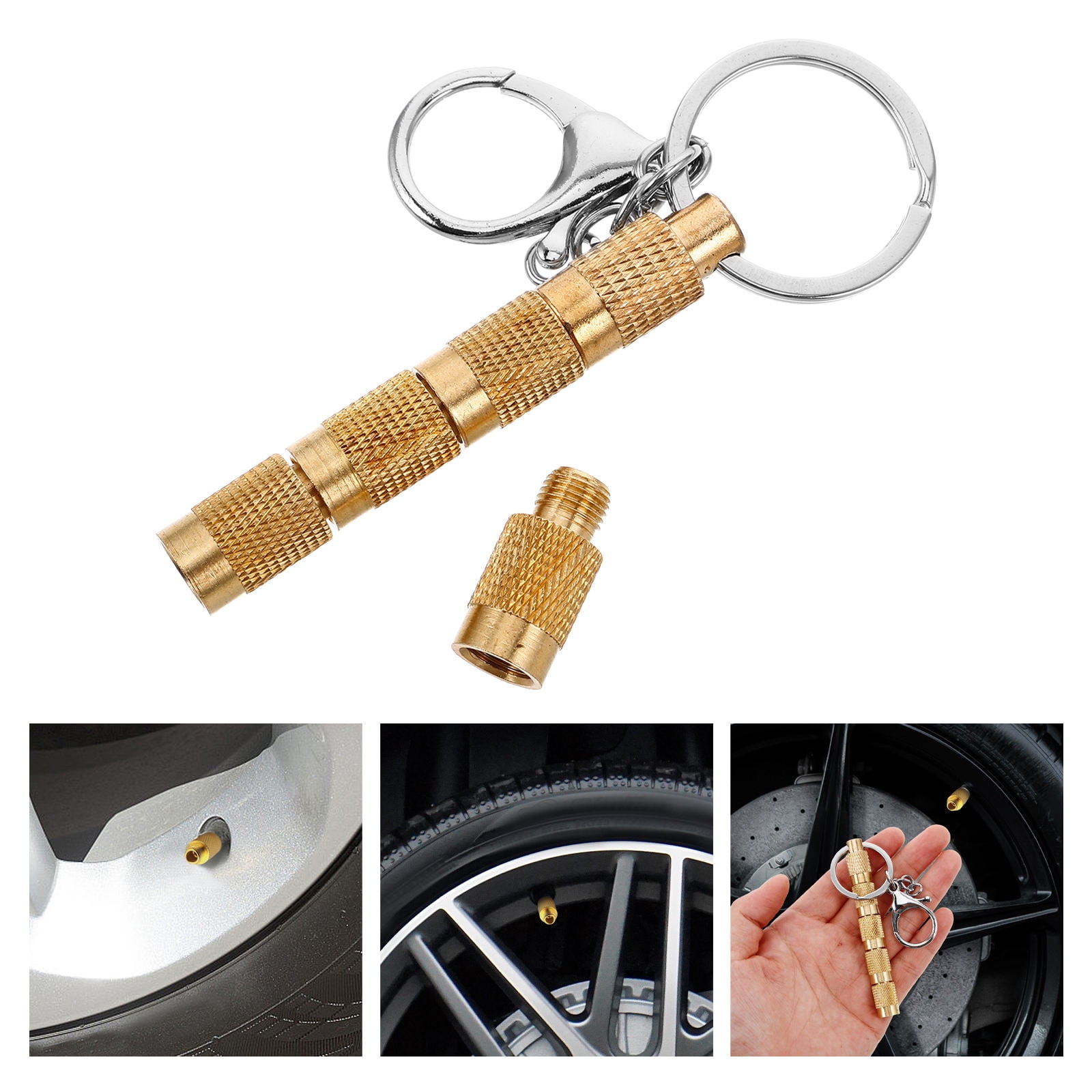 GAXIRE 1Set Golden Brass Compact Tire Deflator Kit For Cars Trucks ...
