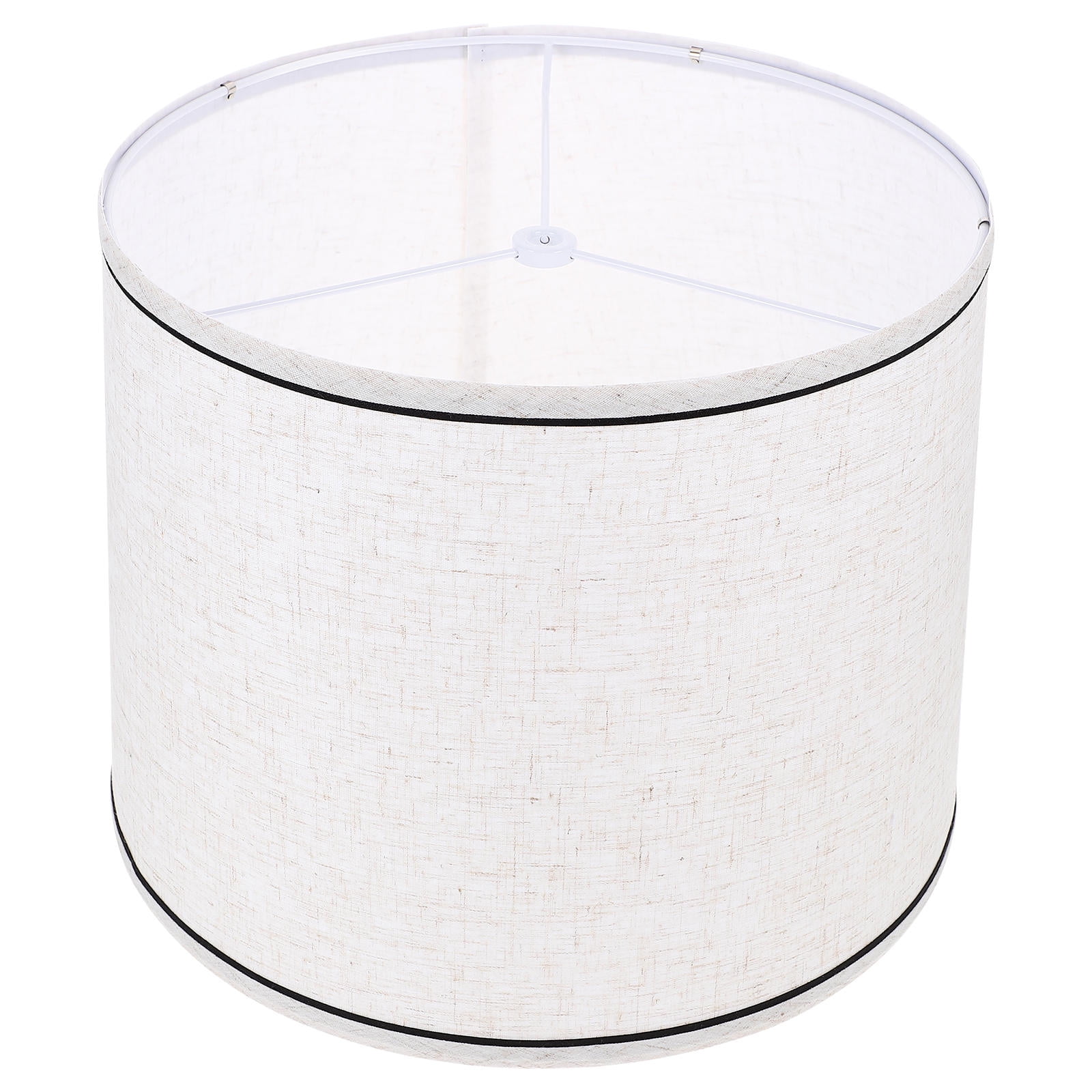 GAXIRE White Linen Lamp Shade Replacement for Table Lamps, Round Shape ...