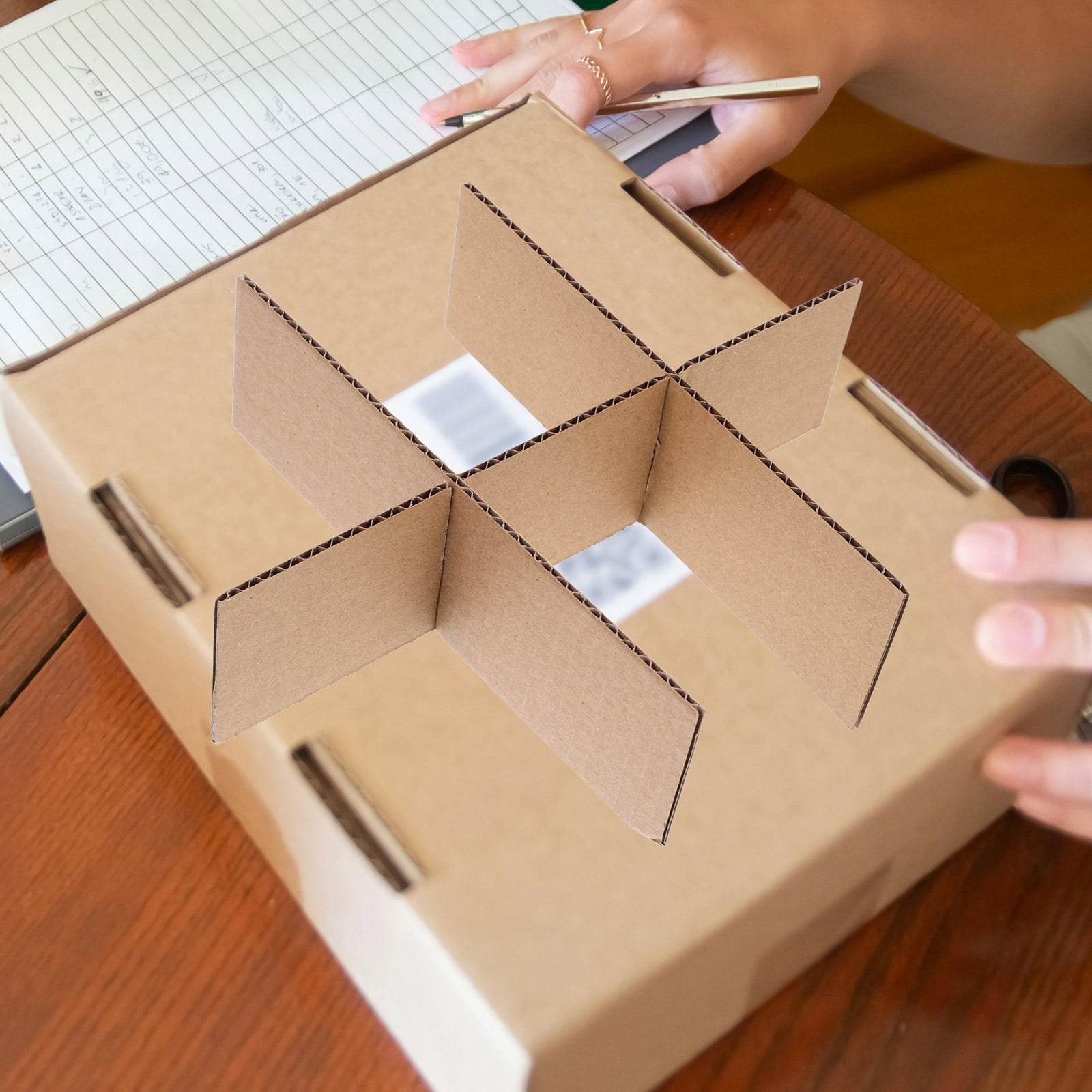 GAXIRE 2 Sets Cardboard Box Dividers For Shipping Moving Boxes Light ...