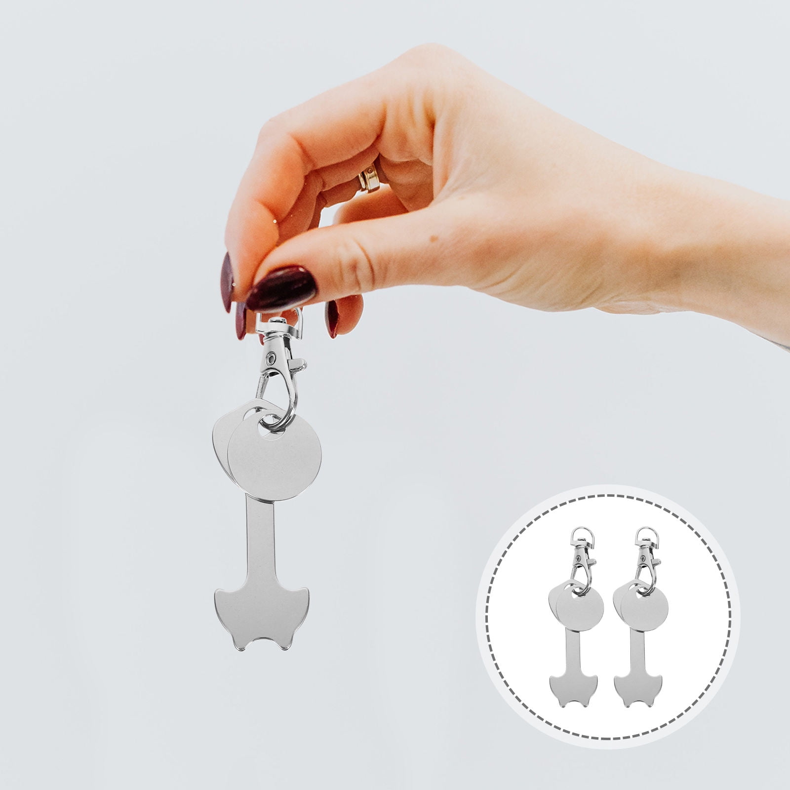 GAXIRE 2 Sets Trolley Tokens Key Buckle in Zinc Alloy for All Kinds of ...