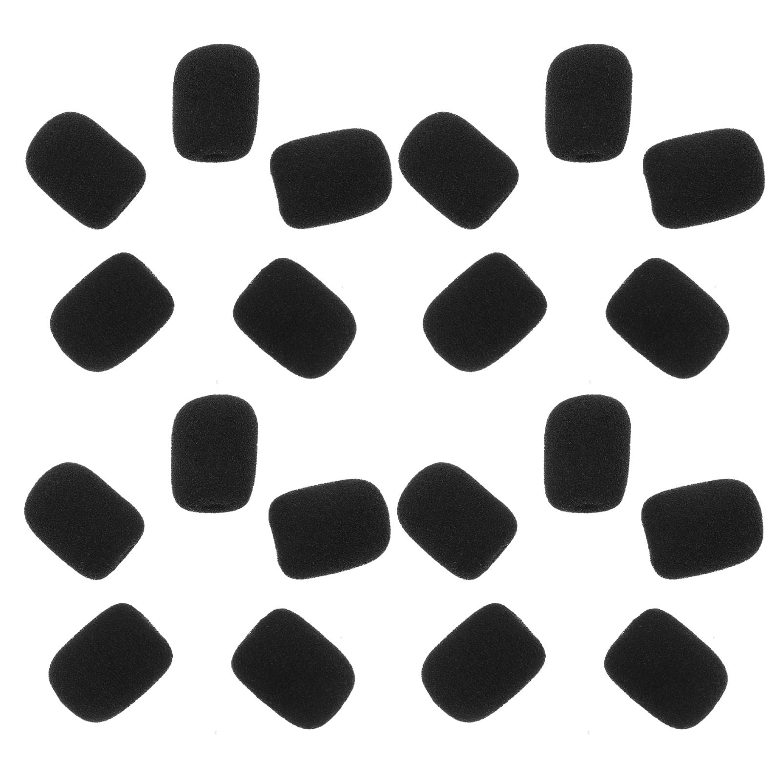 GAXIRE 20 Pcs Cover for Mic Microphone Covers Foam Dead Cat Stand Black ...