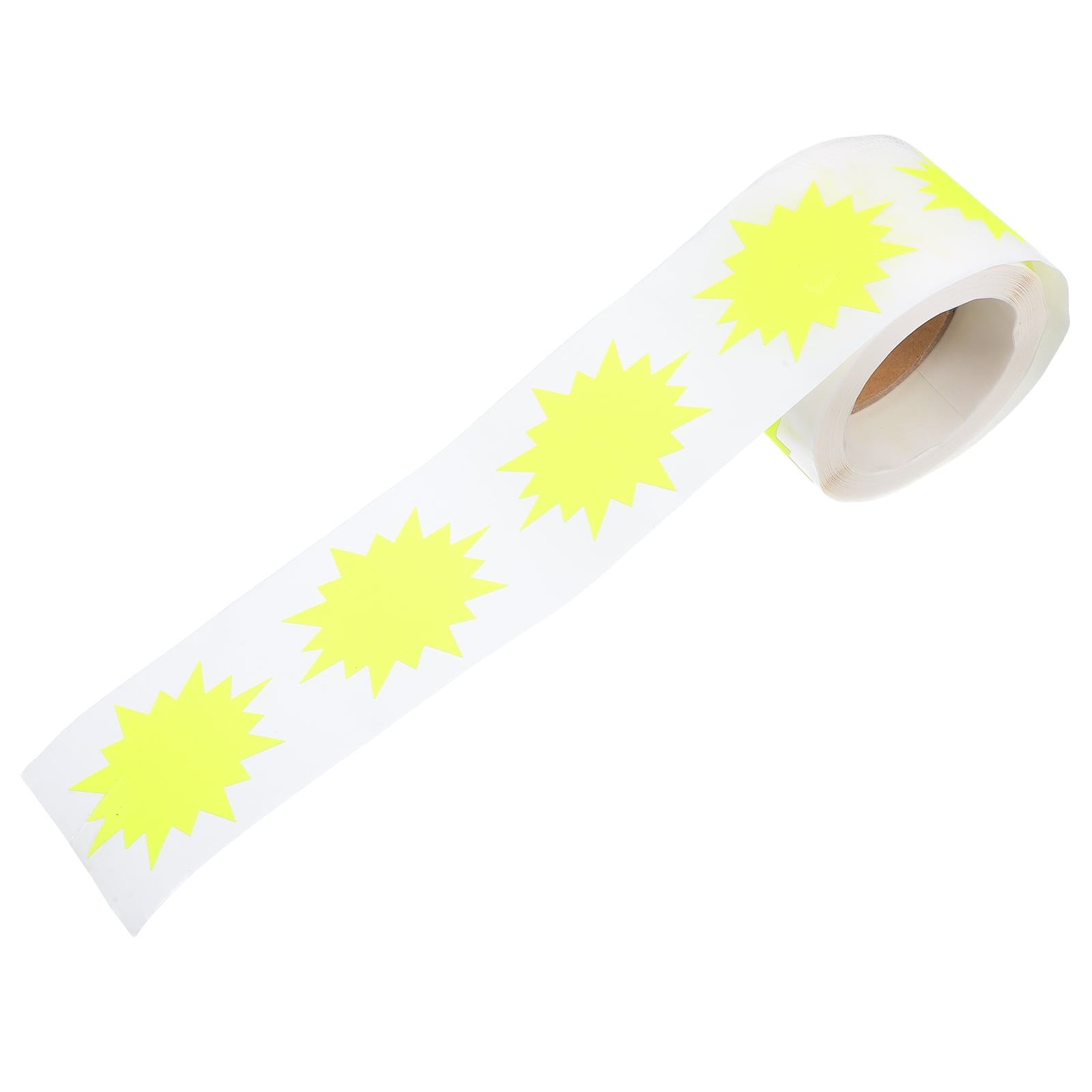 GAXIRE 200Pcs Price Label Stickers Self Adhesive Yellow Fluorescent ...