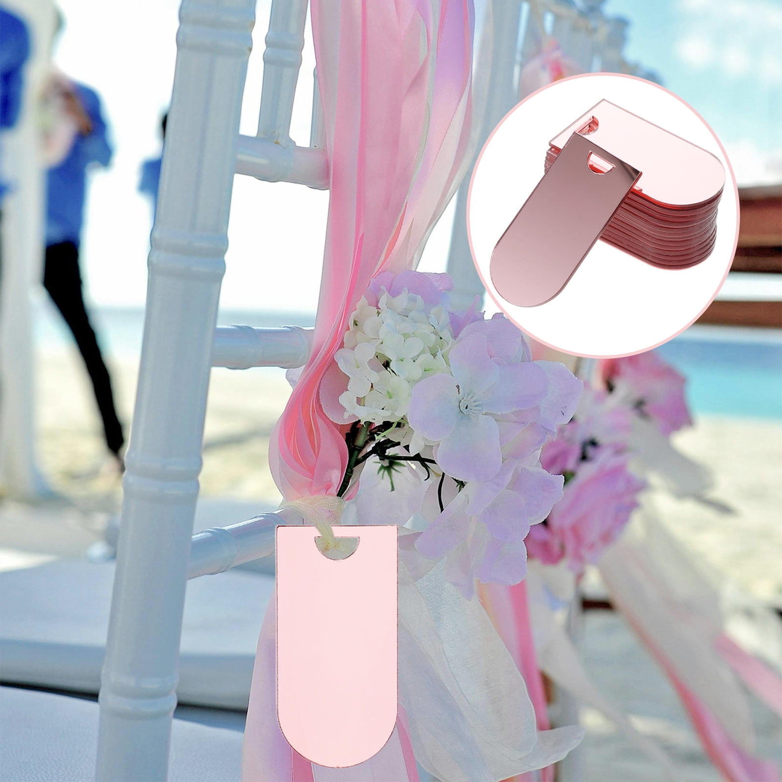 GAXIRE 20 Pcs Acrylic Chair Tags Arch Shape Place Cards for Weddings ...