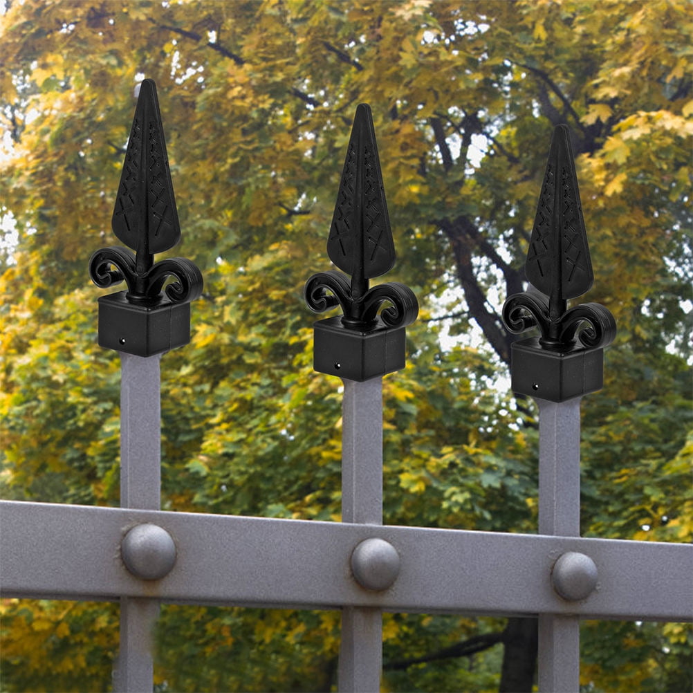 GAXIRE 20 Pcs Black Plastic Fence Finials Decorative Fence Caps for ...