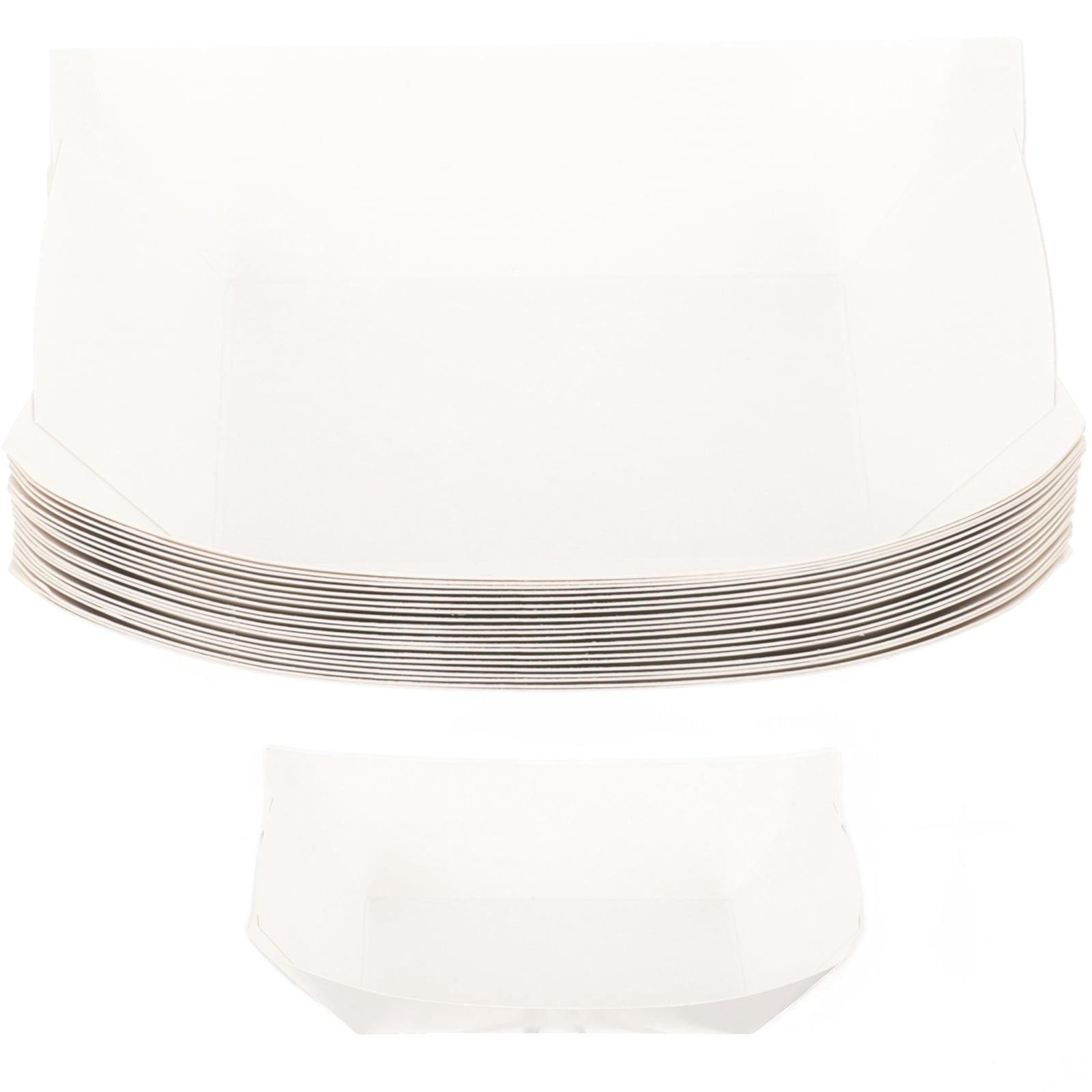 GAXIRE 20Pcs White Paper Take Out Box for Outdoor Use Disposable Fast ...