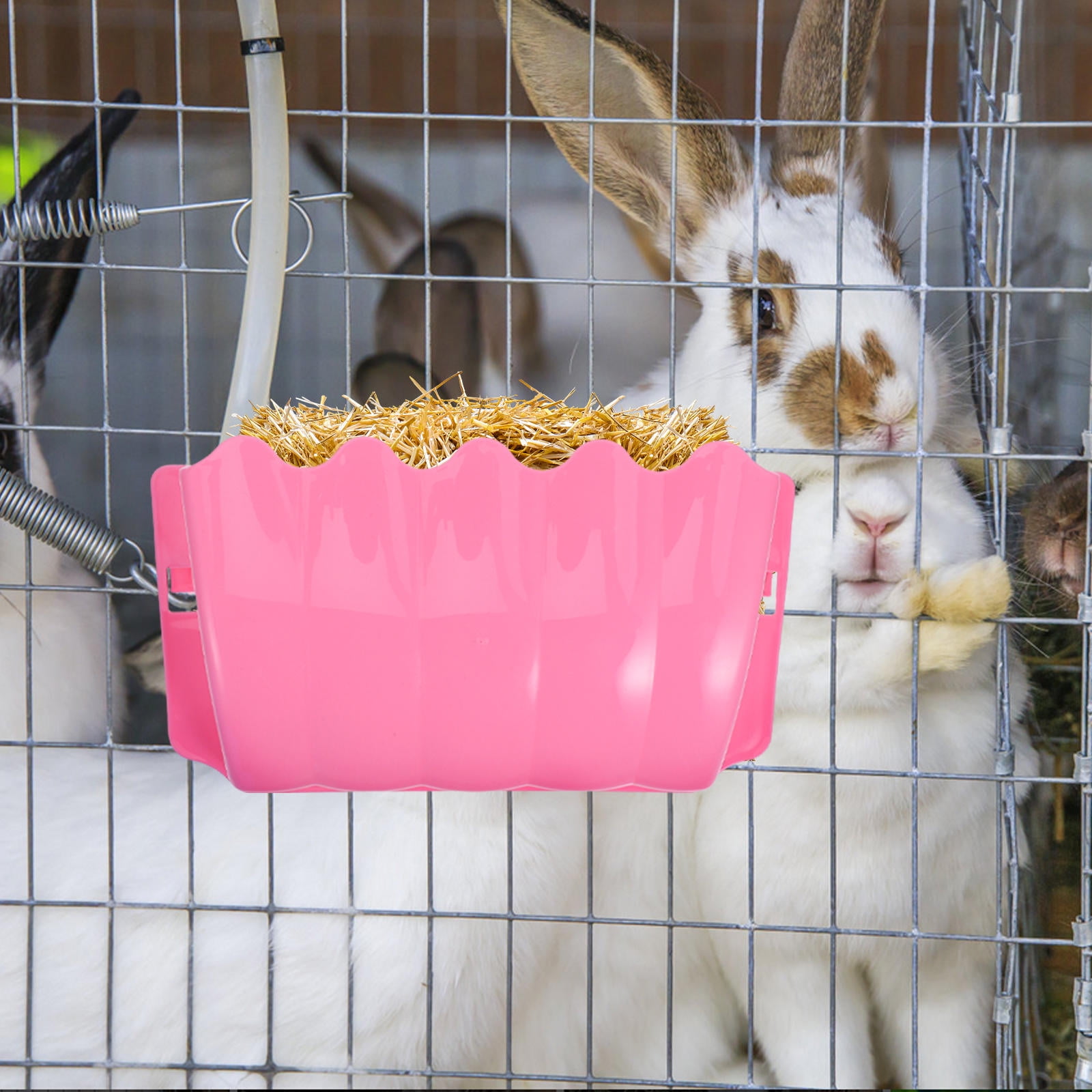 GAXIRE 2Pack Hay Rack for Rabbits Small Animal External Feeder Plastic ...