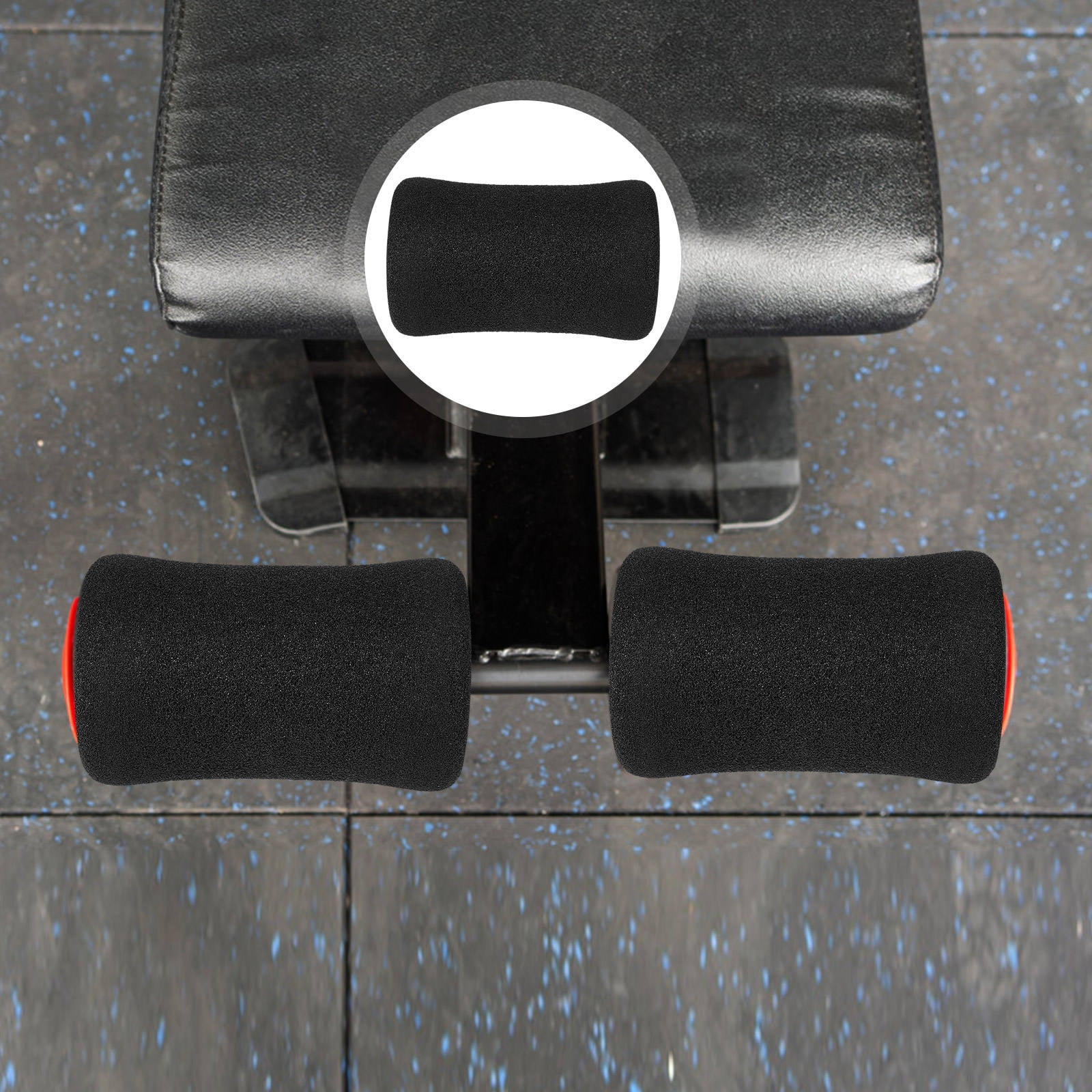 GAXIRE 2Pcs Black Cylindrical Sponge Covers for Gym Equipment Parts and ...