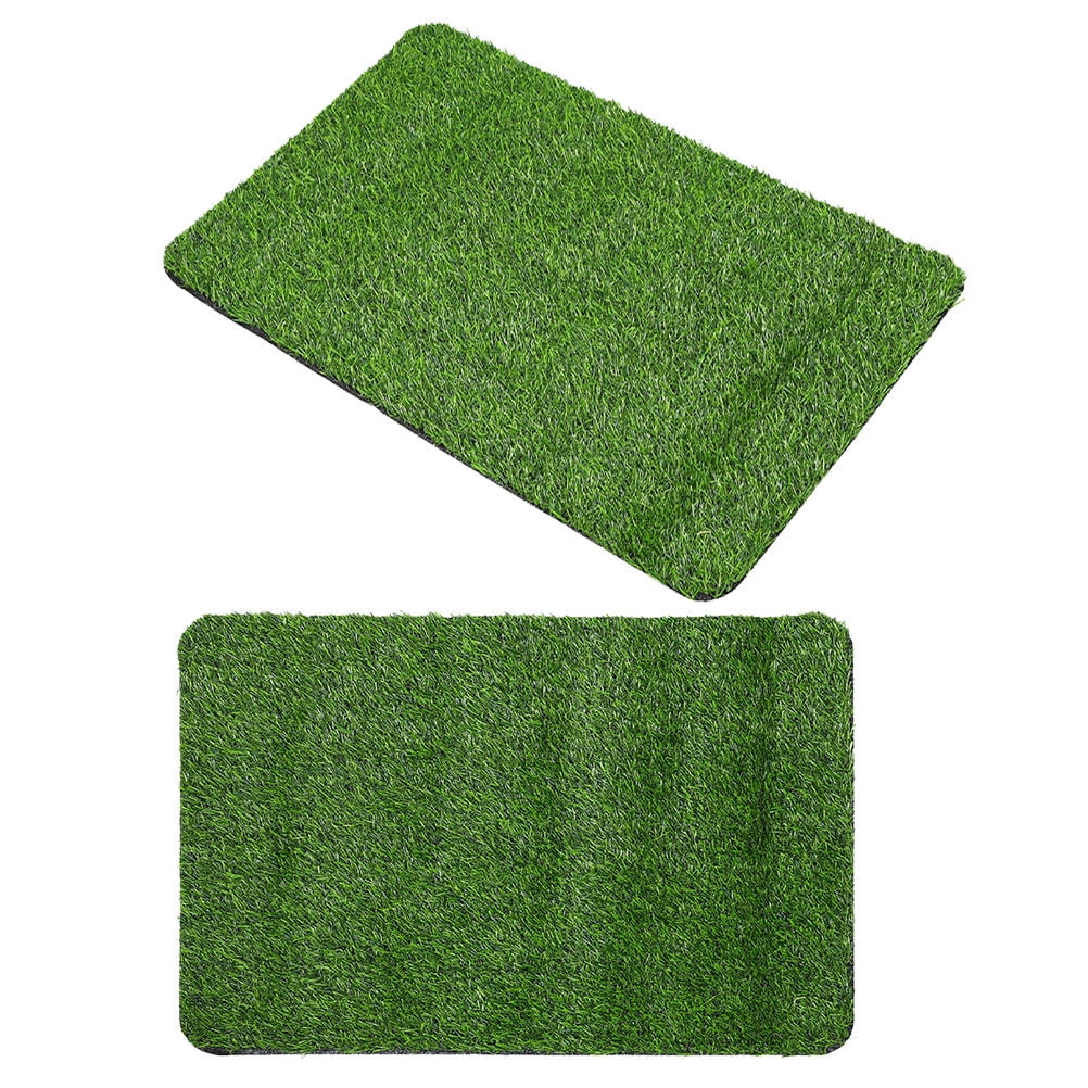 GAXIRE Grass Door Mat Artificial Grass Turf Polypropylene Green 2Pcs ...