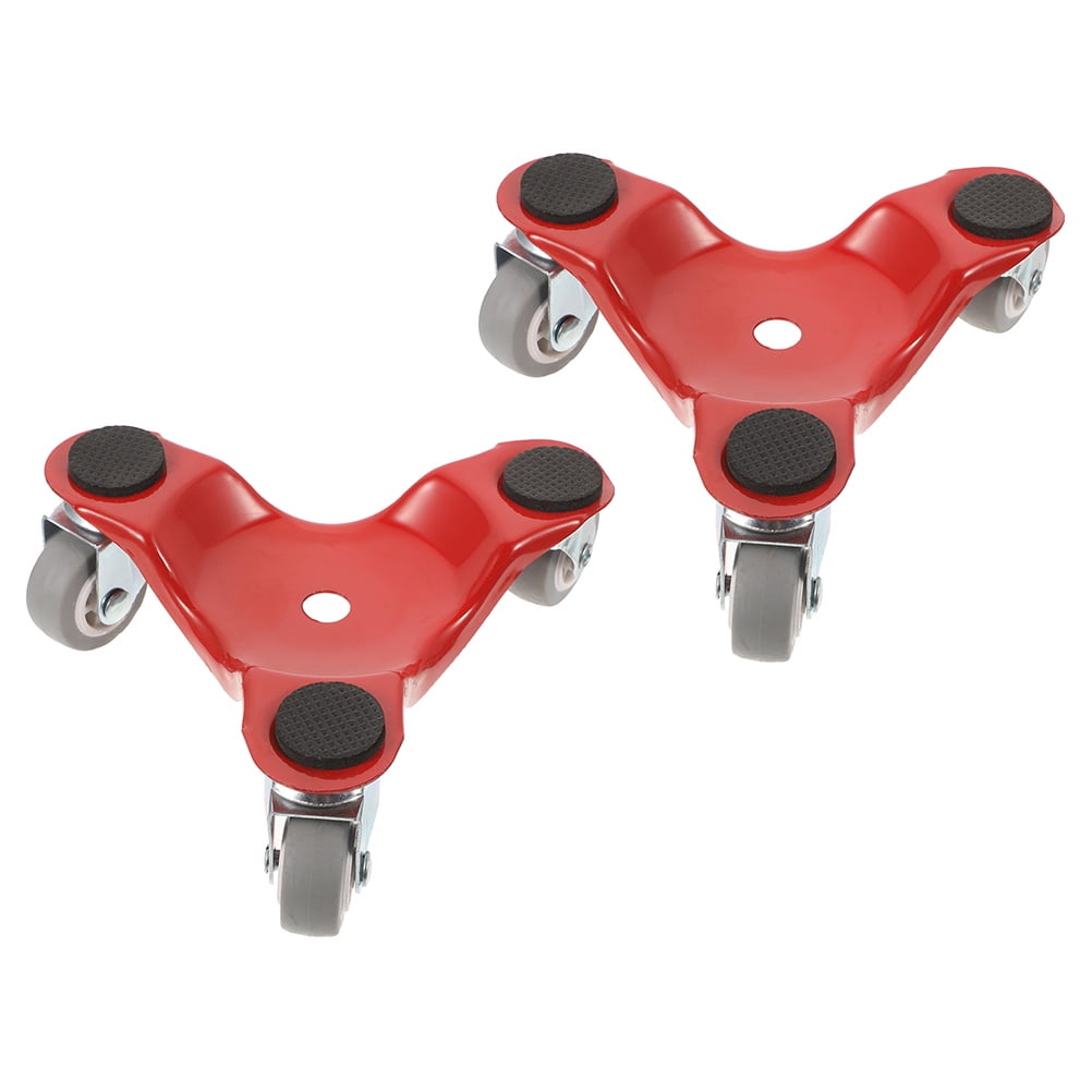 GAXIRE 2Pcs Red Metal -dolly for Furniture Mover Dolly Heavy Duty with ...