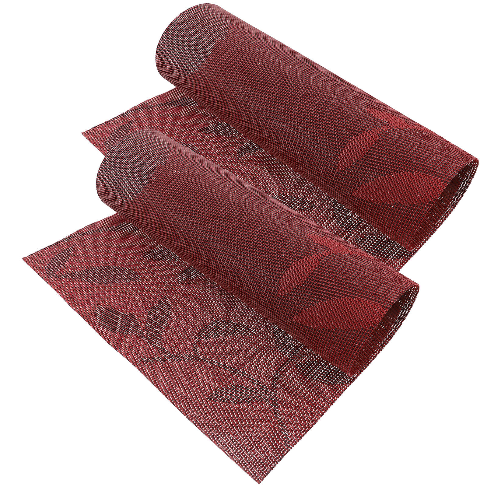GAXIRE 2Set Red Placemats for Dining Table PVC Material Dinner Table ...