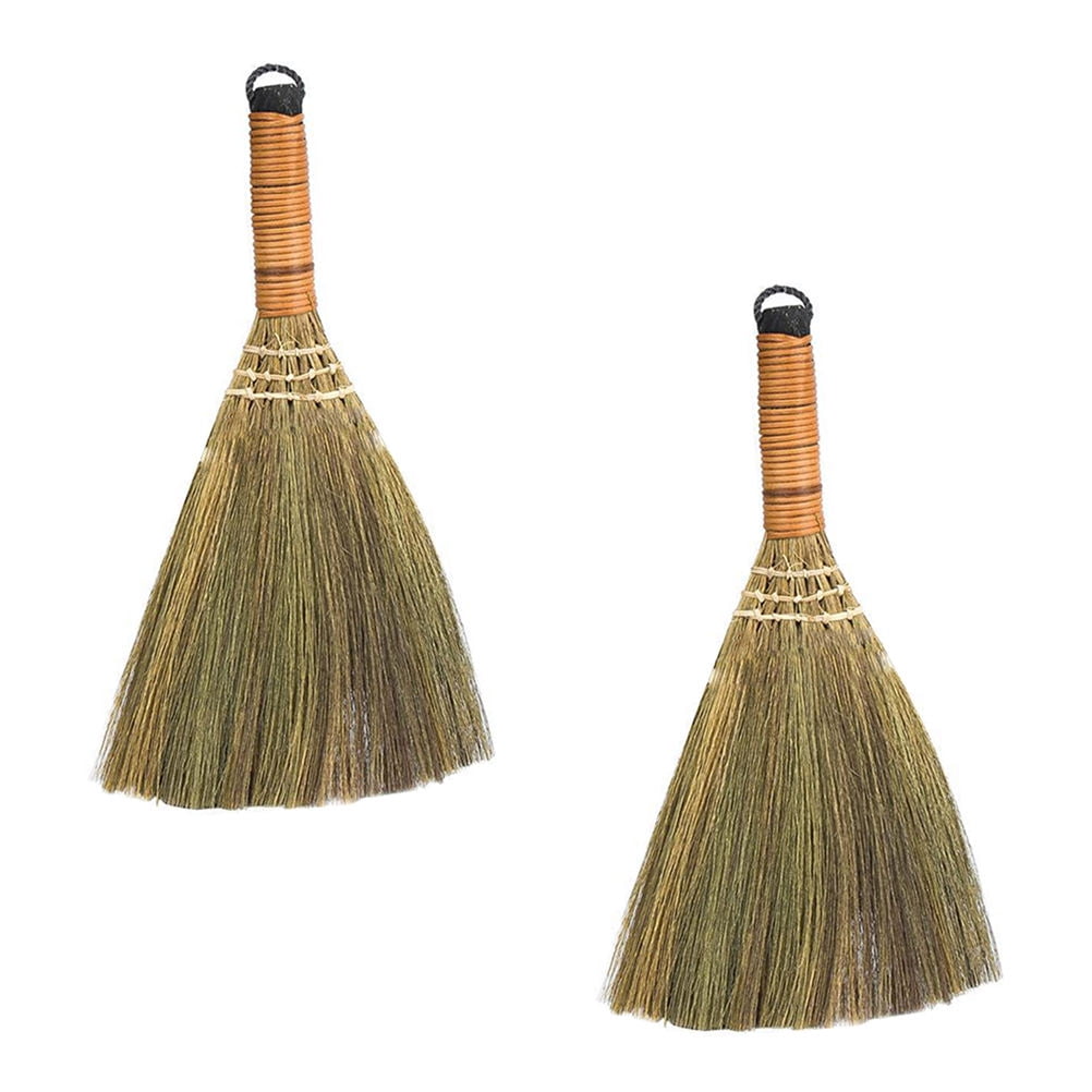 GAXIRE 2Pcs Lightweight Wood Brooms Compact Design for Home Cleaning ...