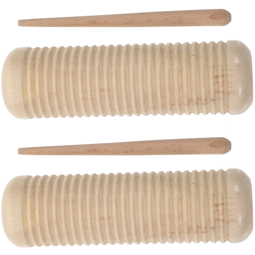 GAXIRE 2Sets Wooden Instrument Toy Cylindrical Shape for Beginner Music ...