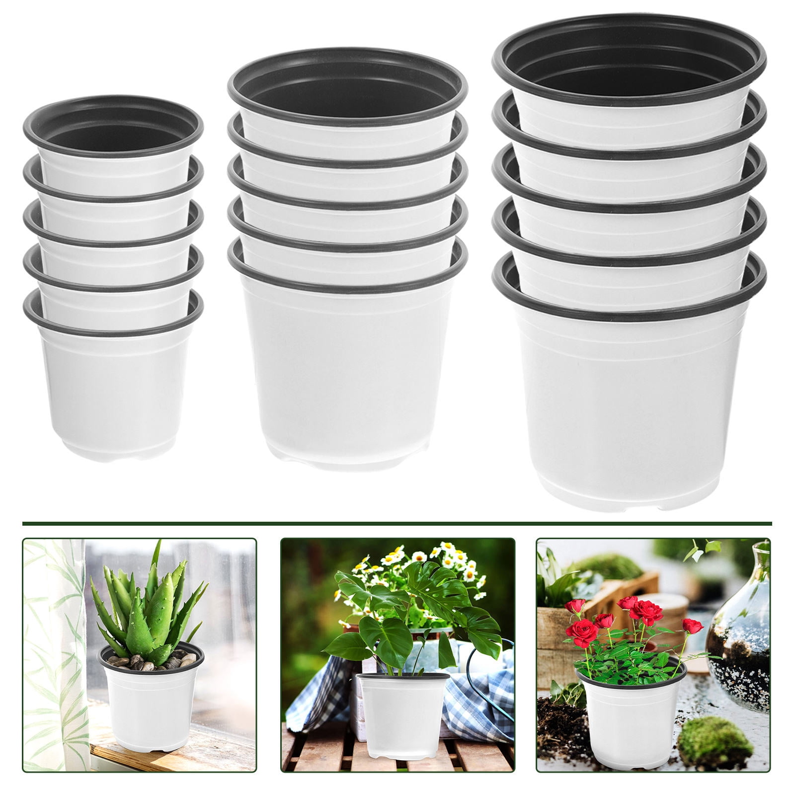 GAXIRE 30Pcs Balcony Pots for Plant Lovers Bean Sprout Pot with Plant ...