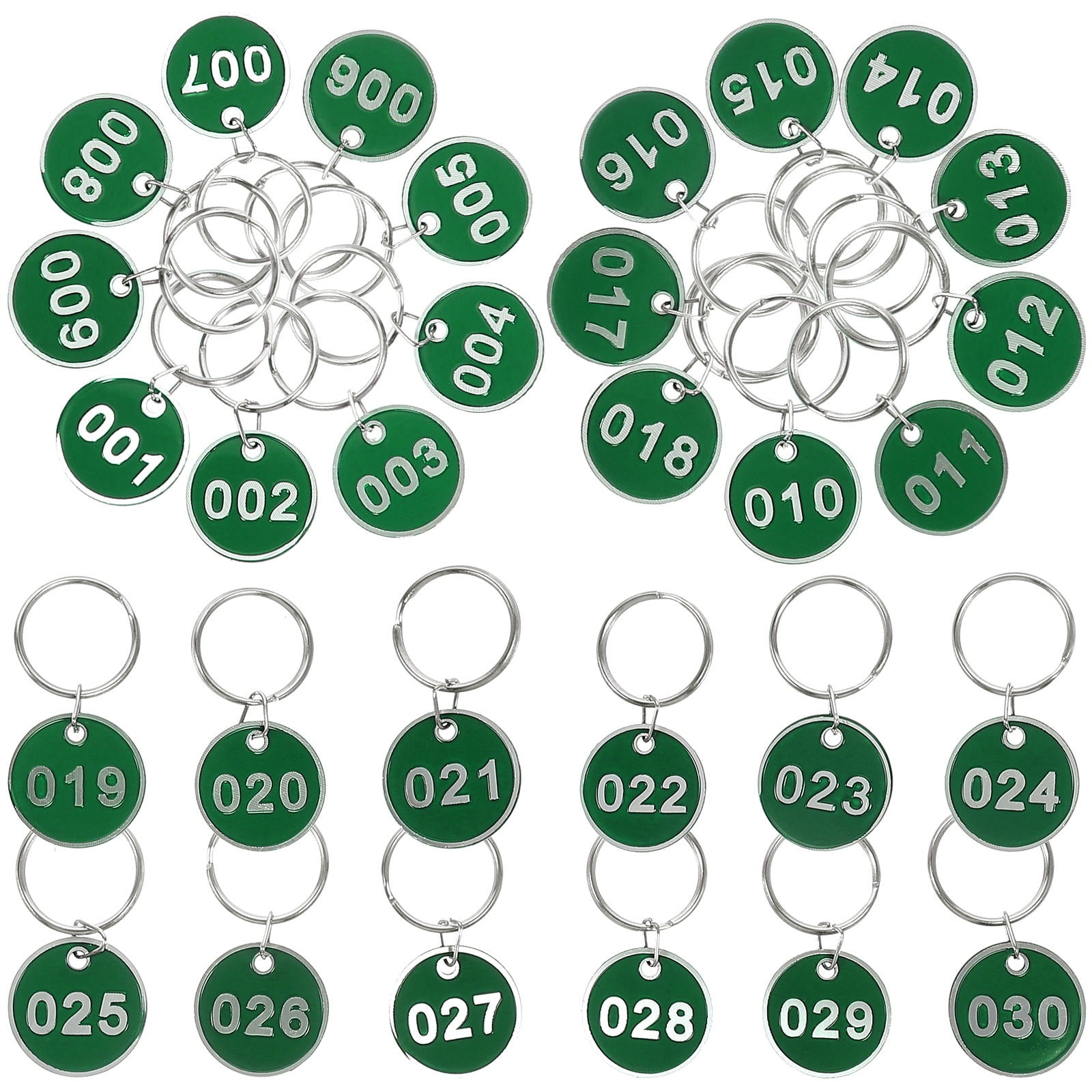 GAXIRE 30Pcs Metal Tags with Numbers for Marking Items in Kindergartens ...