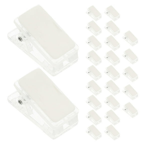 GAXIRE 35Pcs Plastic and Iron Badge Clips for Name Tags with Portable ...