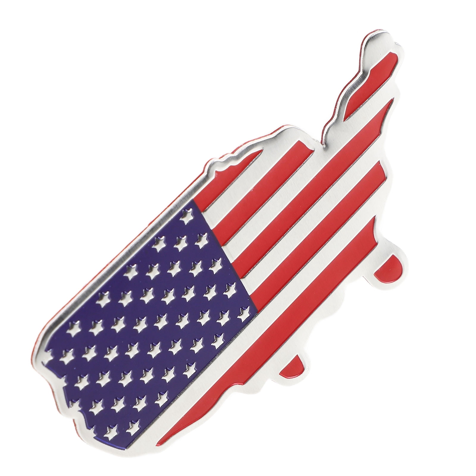 GAXIRE 3D Flag Shape Car Sticker usa fridge magnet Multi Aluminum Alloy ...