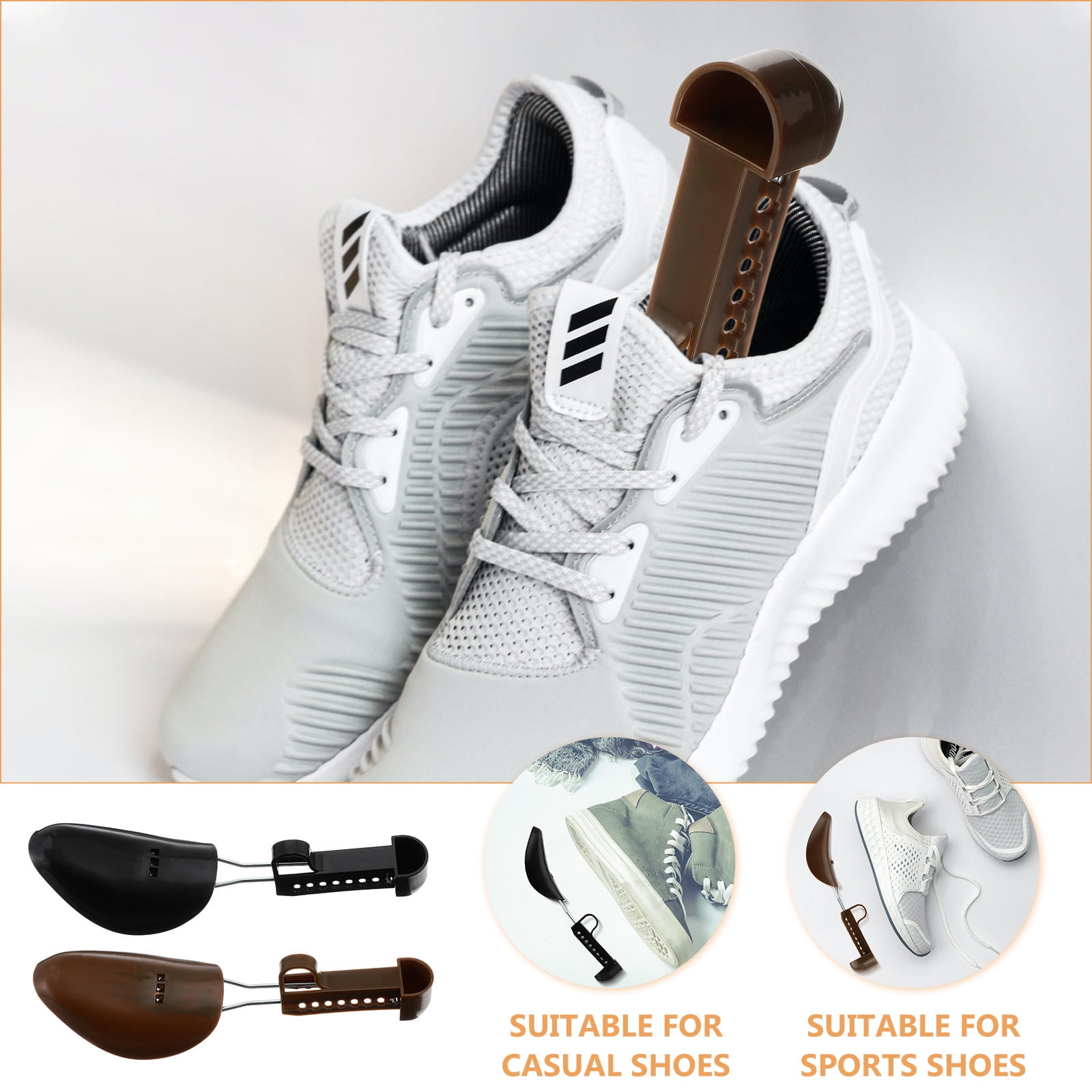 GAXIRE Adjustable Shoe Tree Plastic 3Pairs 9.4X3.5X0.8In - Walmart.com