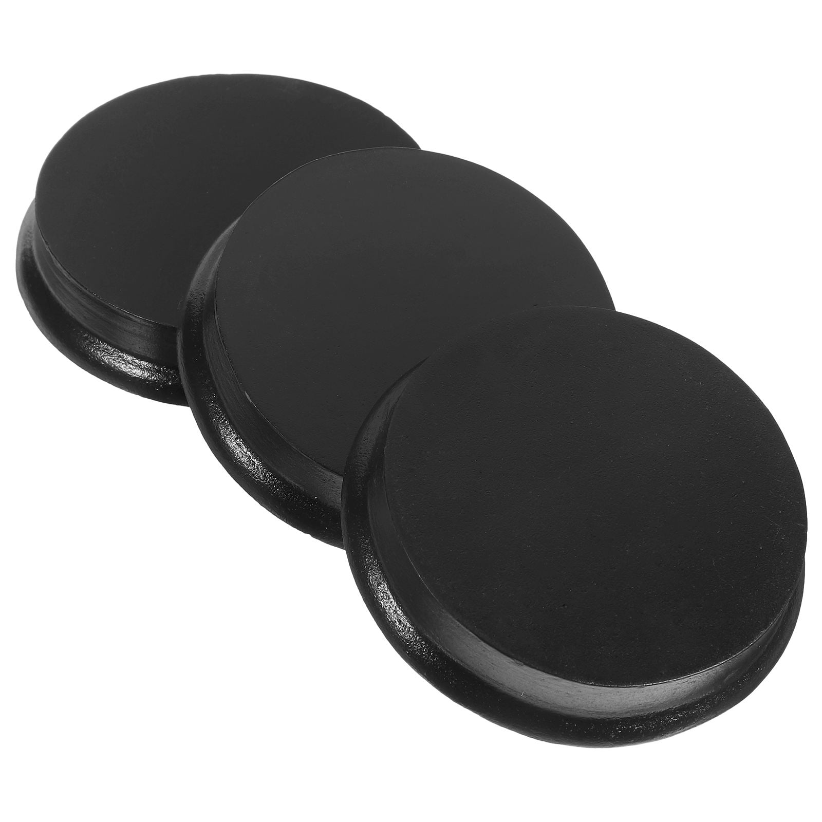 GAXIRE 3Pcs Black Circular Wood Base for DIY Projects and Showcase ...